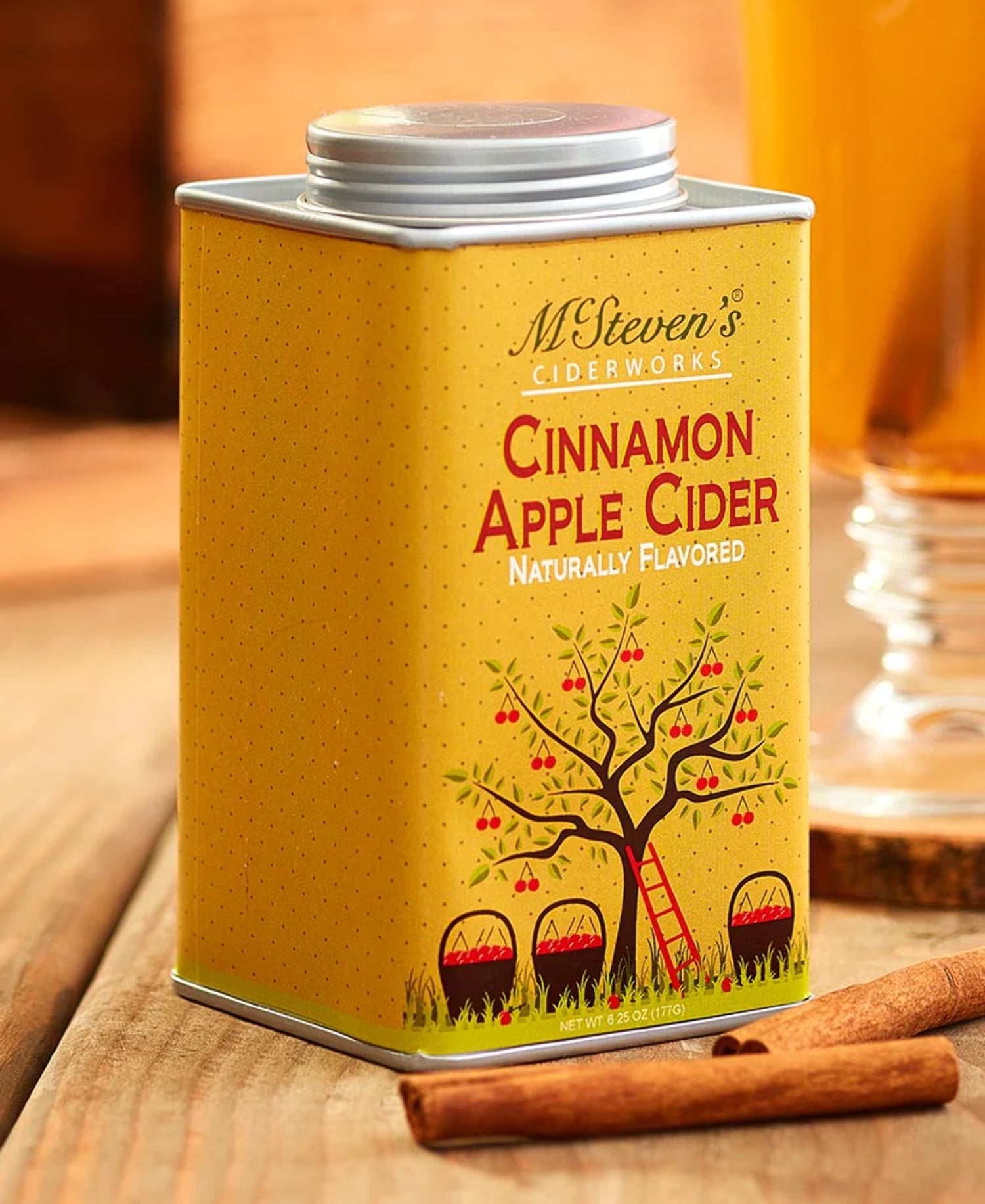 McSteven's Ciderworks Spiced Apple Cider Mix 8 oz Square Tin - Walmart.com