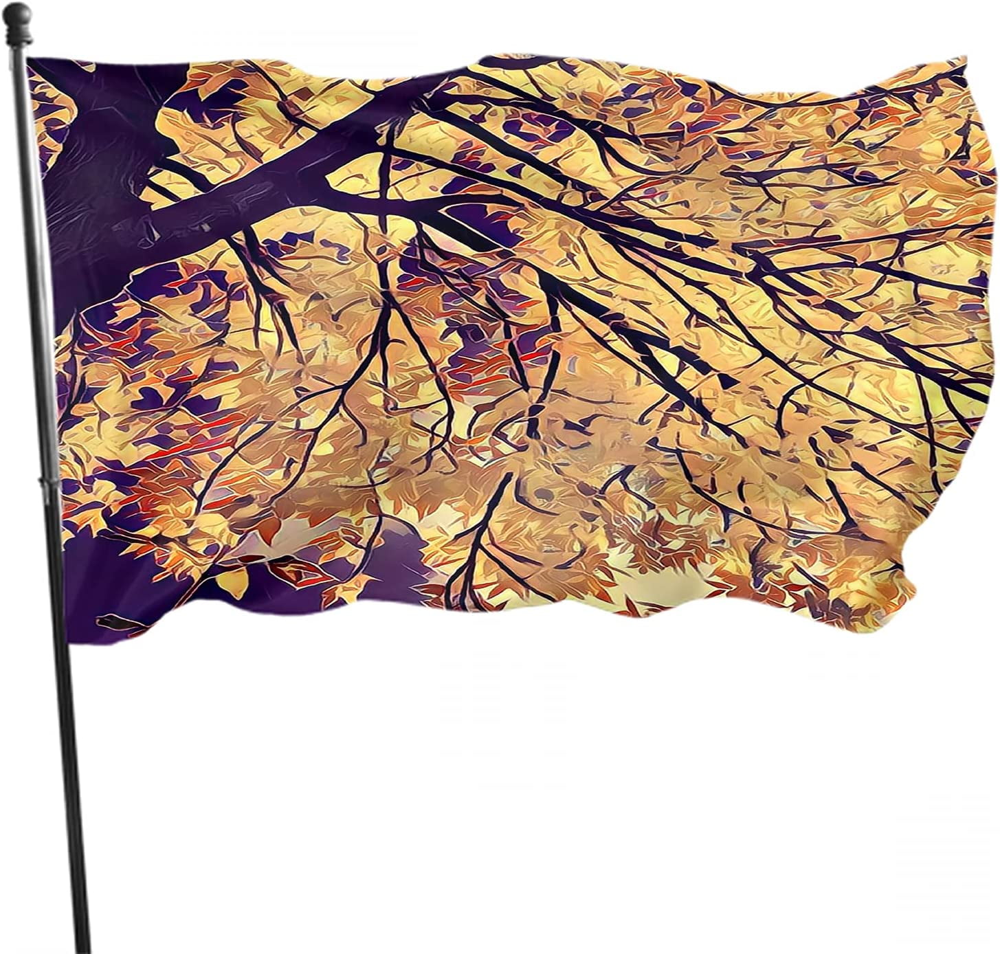 Fall Flag Outdoor,Beautiful fall tree autumn yellow leaves golden leaf ...