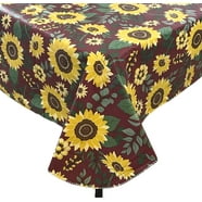 Serafina Home Fall Autumn Flannel Back Vinyl Tablecloth: Traditional ...