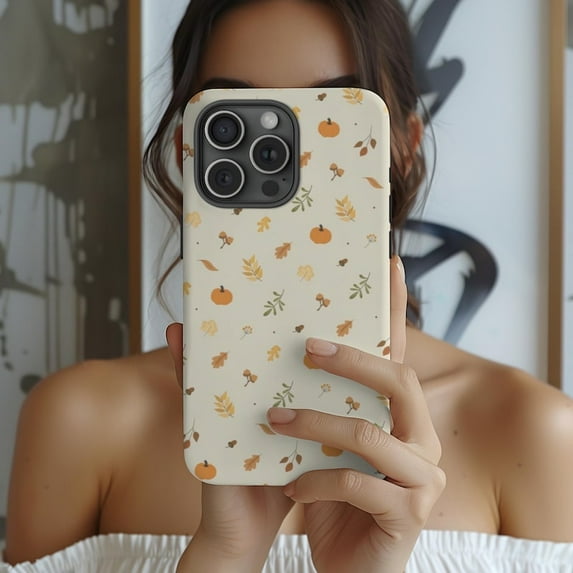 Fall Floral Autumn Leaves Protective Cover for iPhone 11 12 13 14 15 16 ...