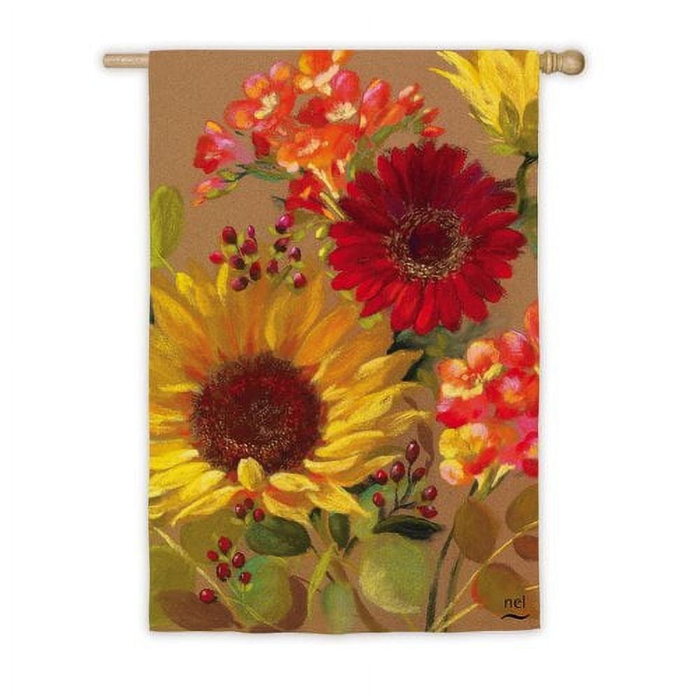 Fall Floral House Suede Flag - Walmart.com