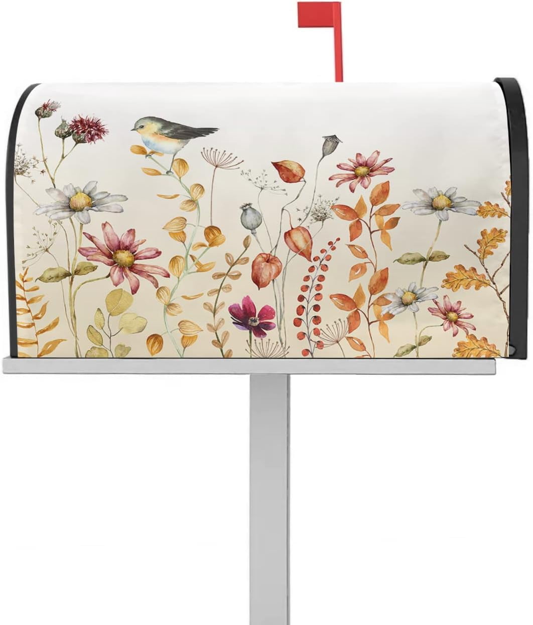 Fall Floral Mailbox Cover Thanksgiving Magnetic Mailbox Wraps Decor ...