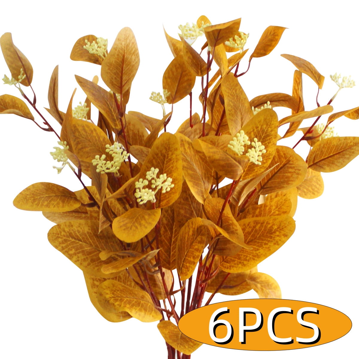 Fall Eucalyptus Leaves Artificial Fall Flower Picks for Home Decoration ...