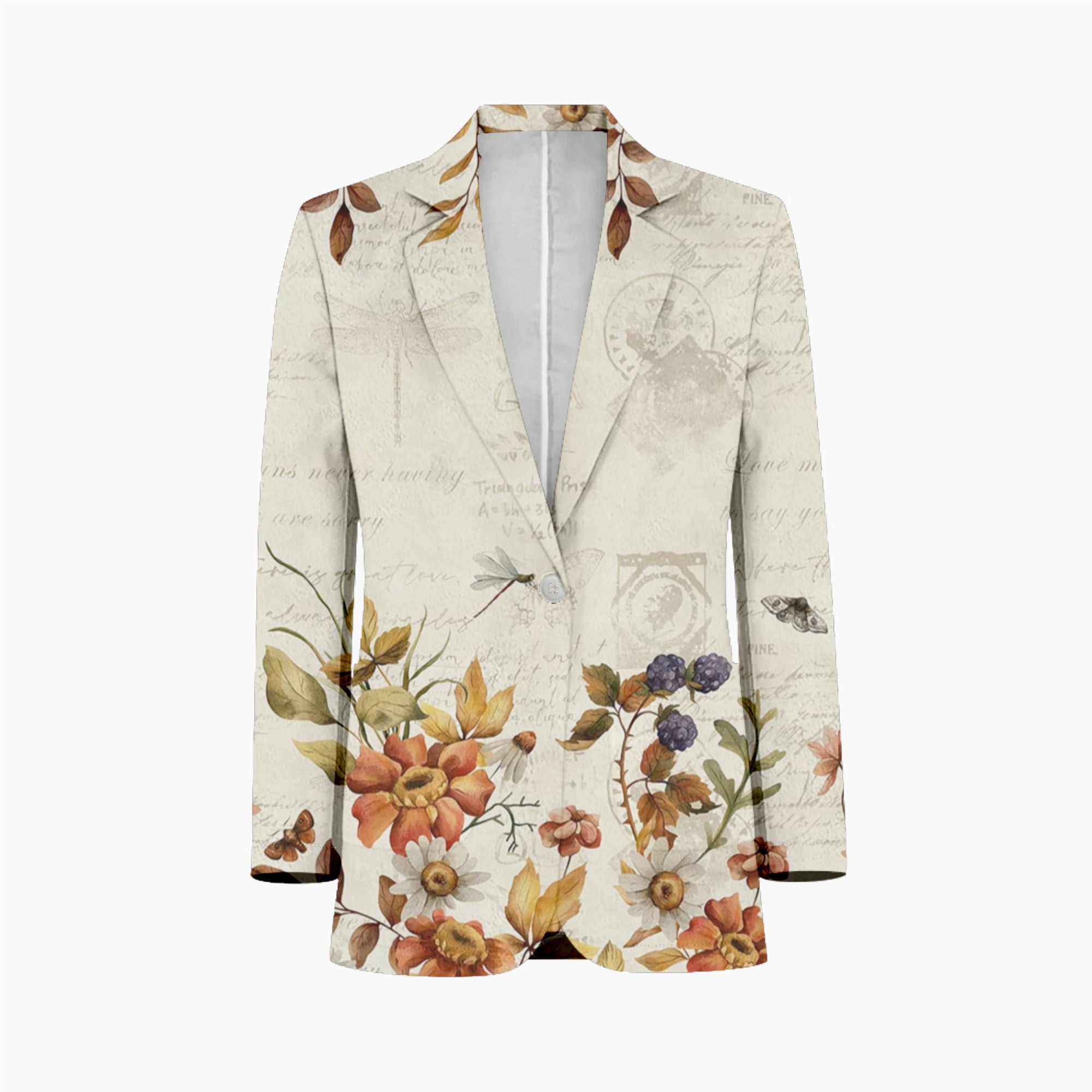 Fall Flowers Leaves Butterfly Dragonfly Oil Painting Mens Suits Shawl ...