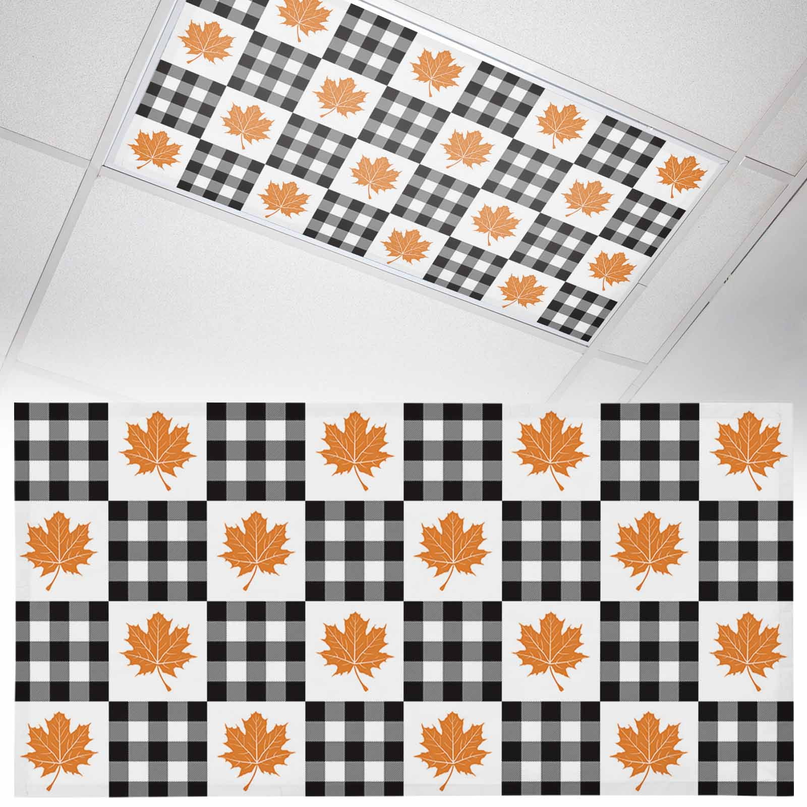 Fall Fluorescent Light Covers for Ceiling Lights Buffalo Check Plaid ...