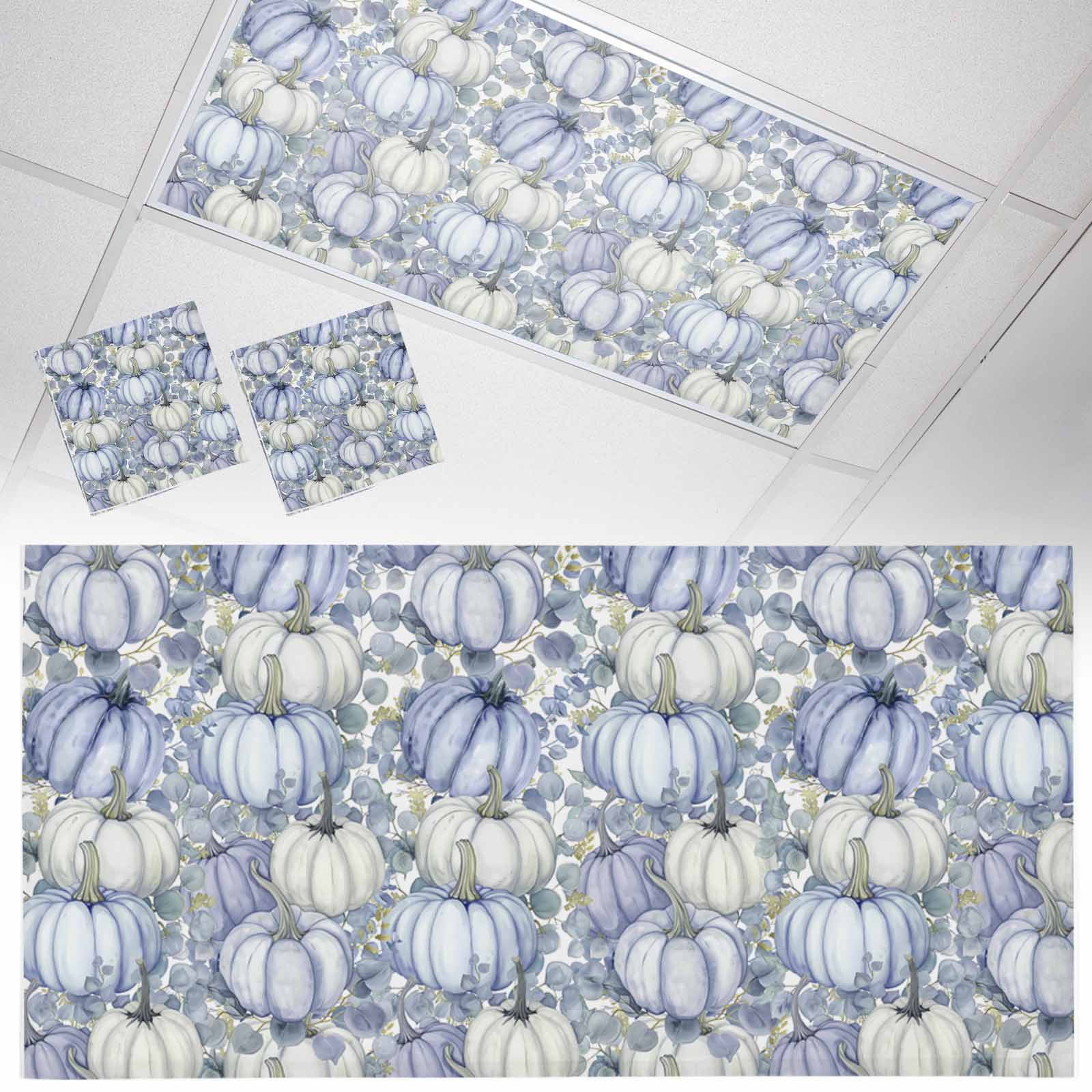 Fall Fluorescent Light Covers for Ceiling Lights Eucalyptus Leaves ...