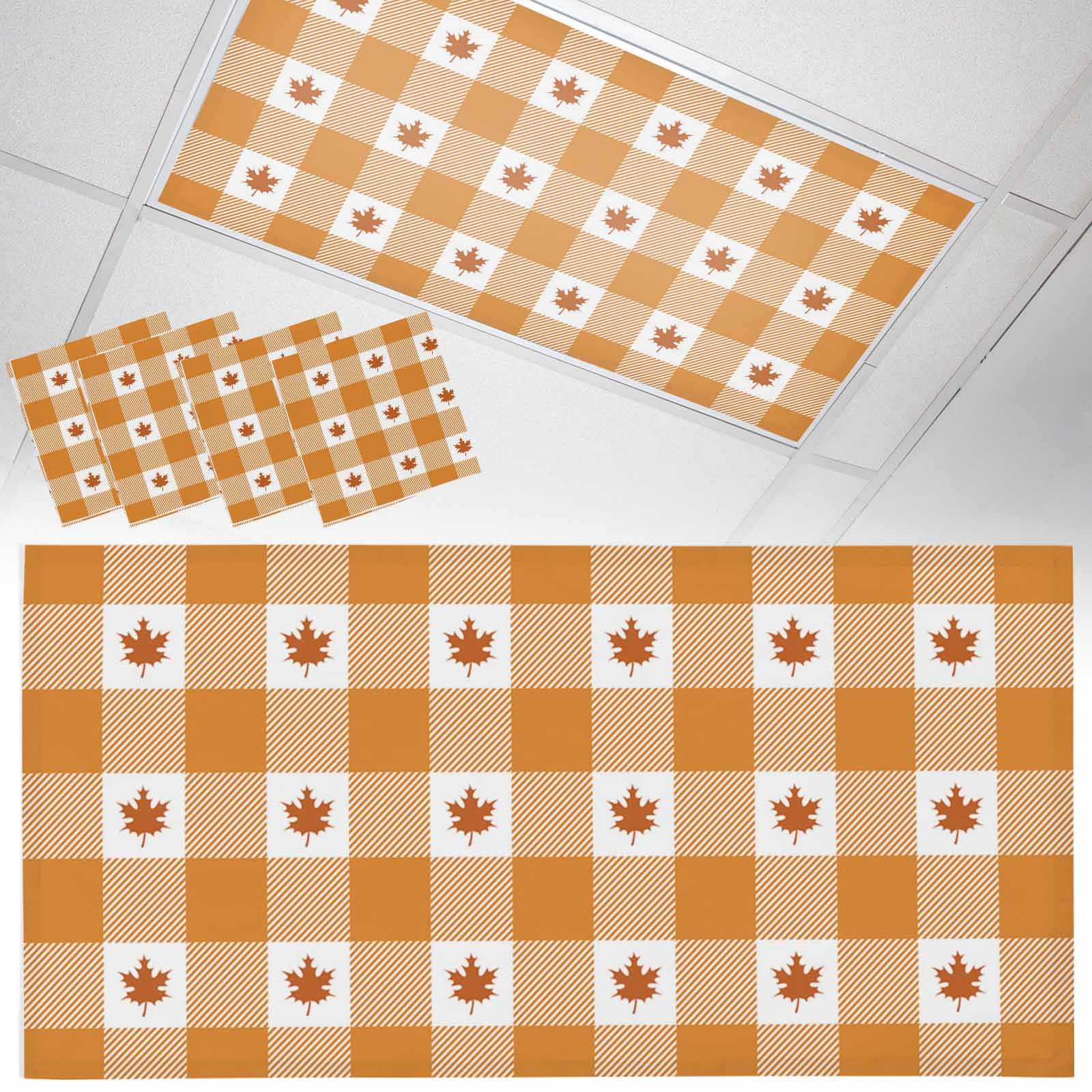 Fall Fluorescent Light Covers for Ceiling Lights Fall Maple Leaf Light ...