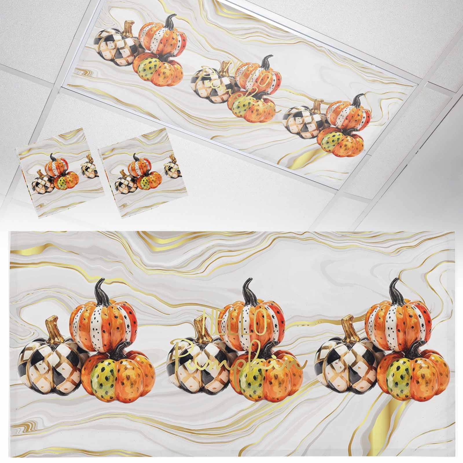 Fall Fluorescent Light Covers for Ceiling Lights Hello Pumpkin Light ...