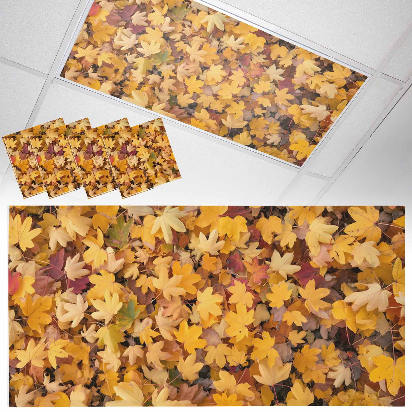 Fall Fluorescent Light Covers for Ceiling Lights Maple Leaf Light ...