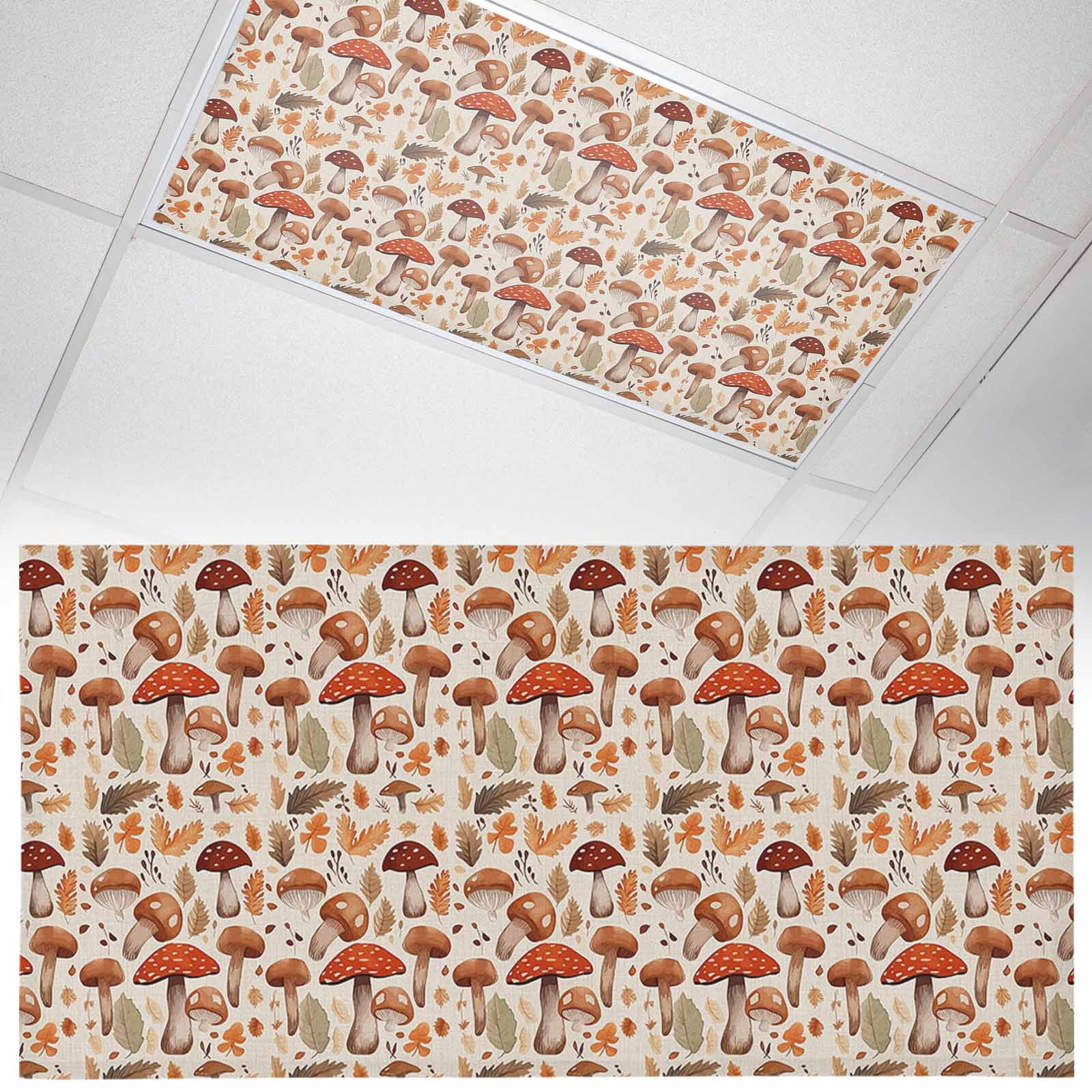 Fall Fluorescent Light Covers for Ceiling Lights Mushroom Magnetic ...