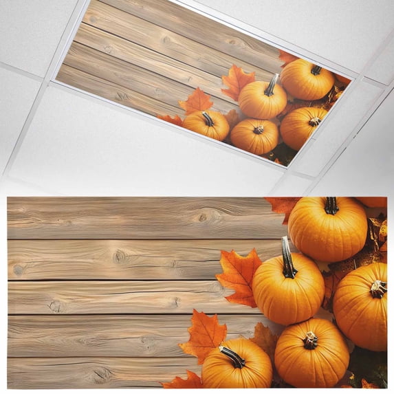 Fall Fluorescent Light Covers for Ceiling Lights Orange Pumpkin Light ...