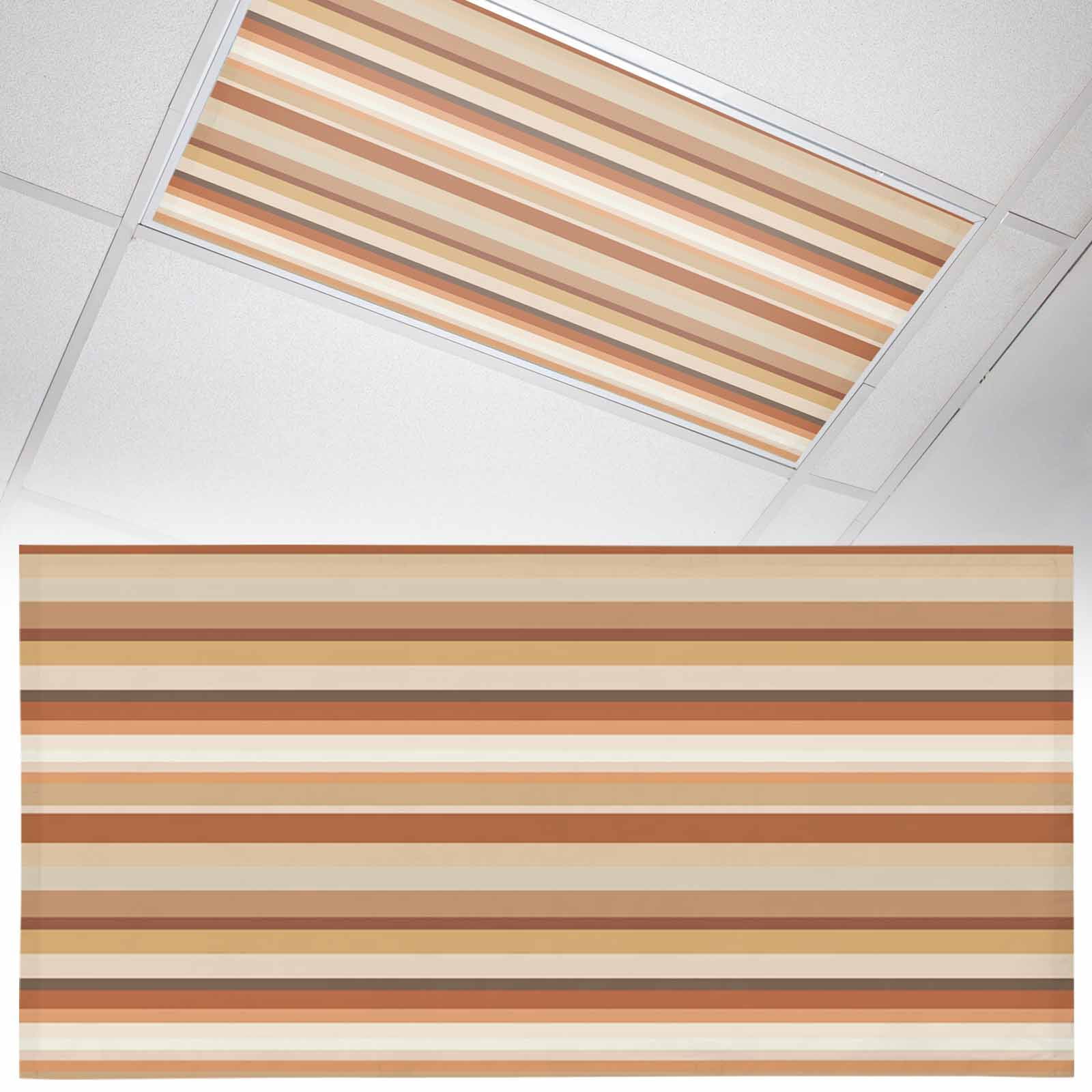 Fall Fluorescent Light Covers for Ceiling Lights Orange Stripes Light ...