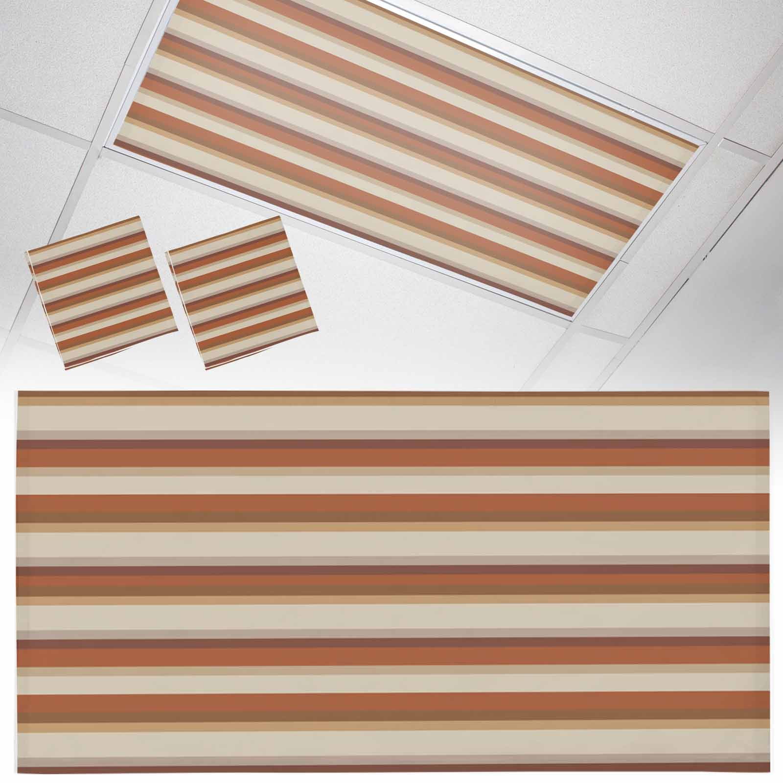 Fall Fluorescent Light Covers for Ceiling Lights Orange Stripes Light ...