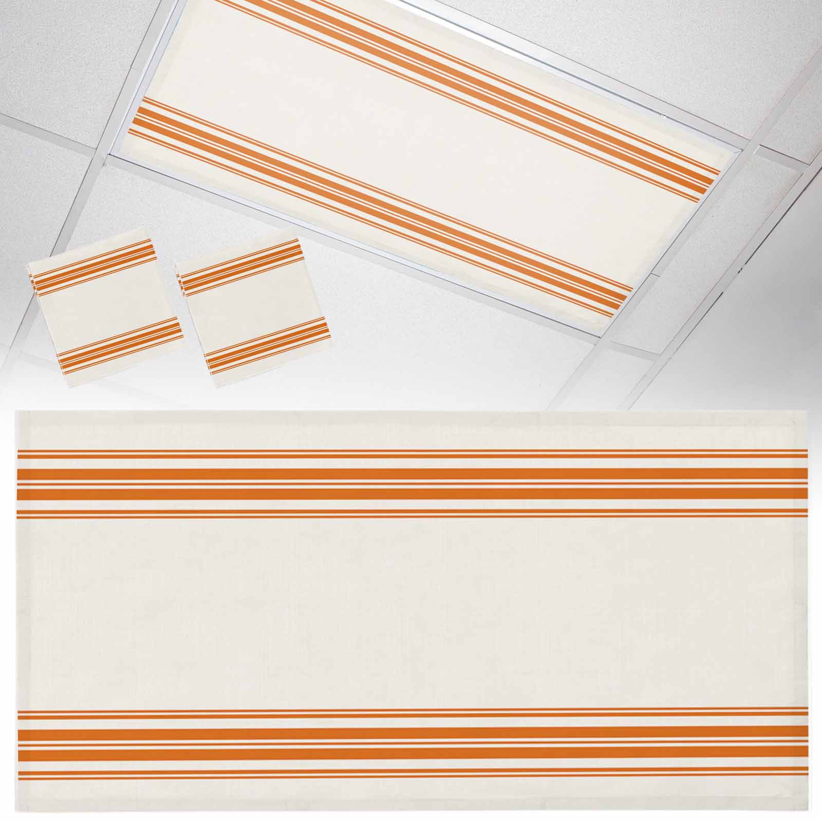 Fall Fluorescent Light Covers for Ceiling Lights Orange Stripes Light ...
