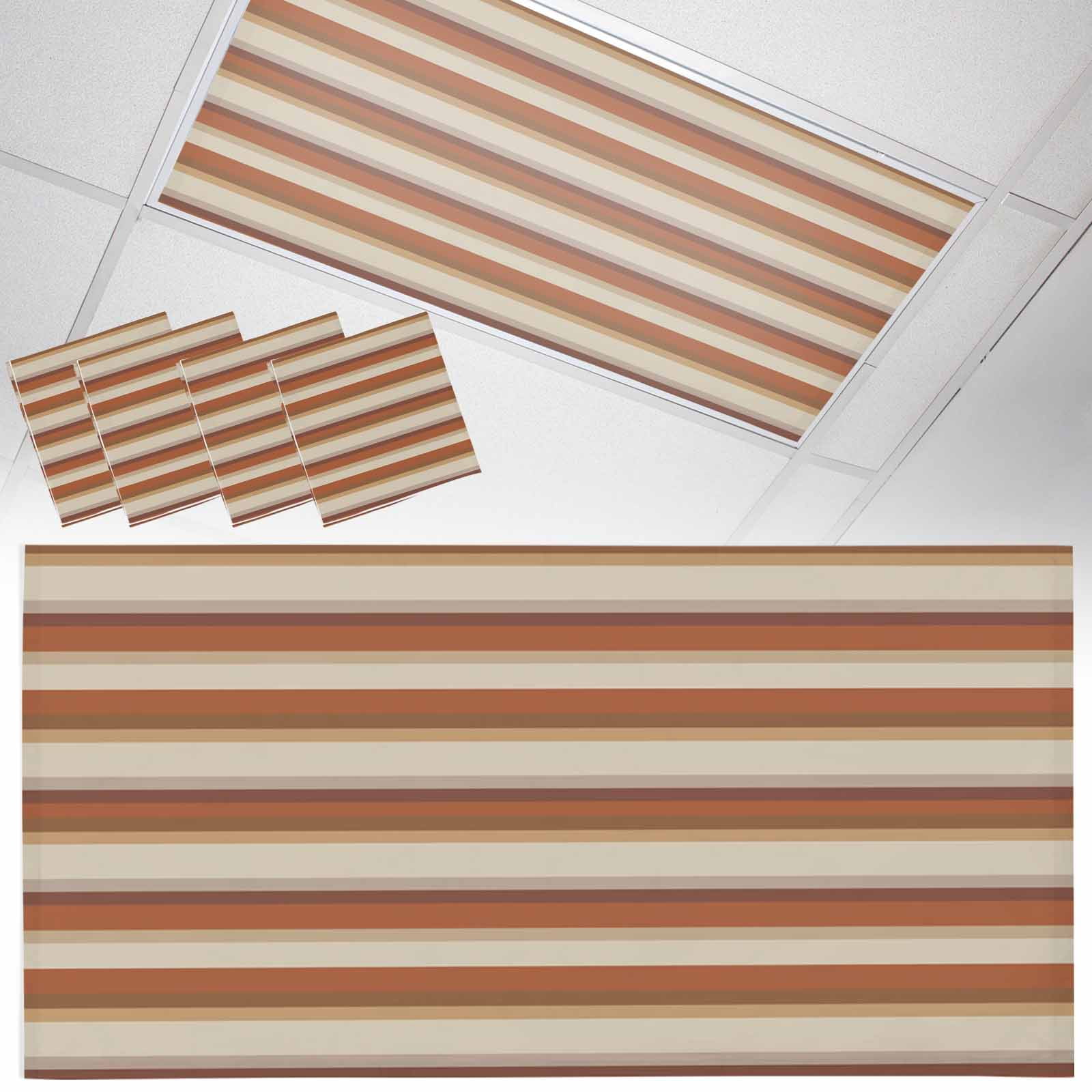 Fall Fluorescent Light Covers for Ceiling Lights Orange Stripes Light ...