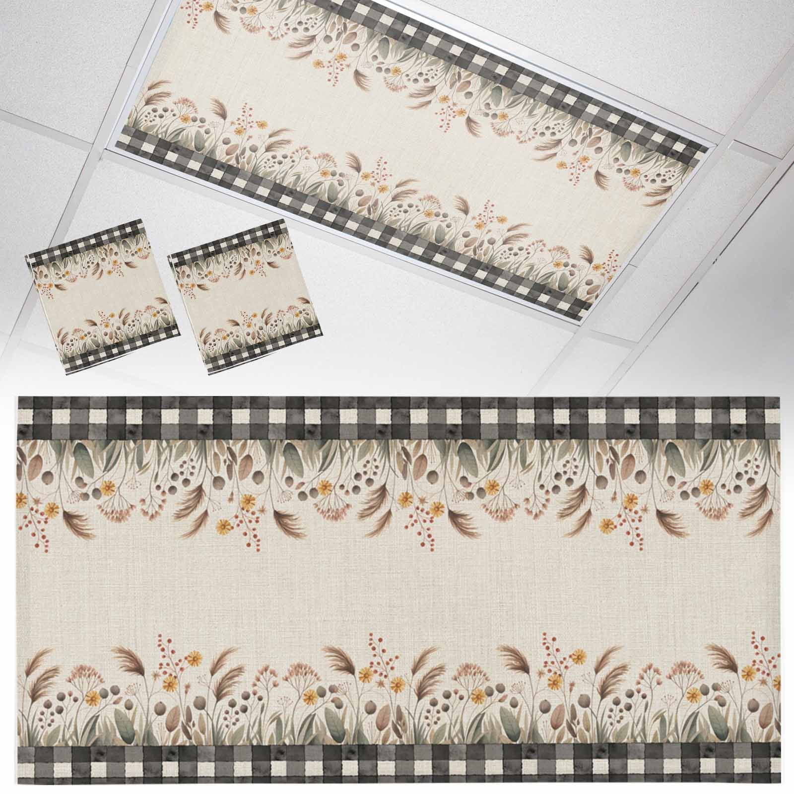 Fall Fluorescent Light Covers for Ceiling Lights Reed Light Filters 2 ...