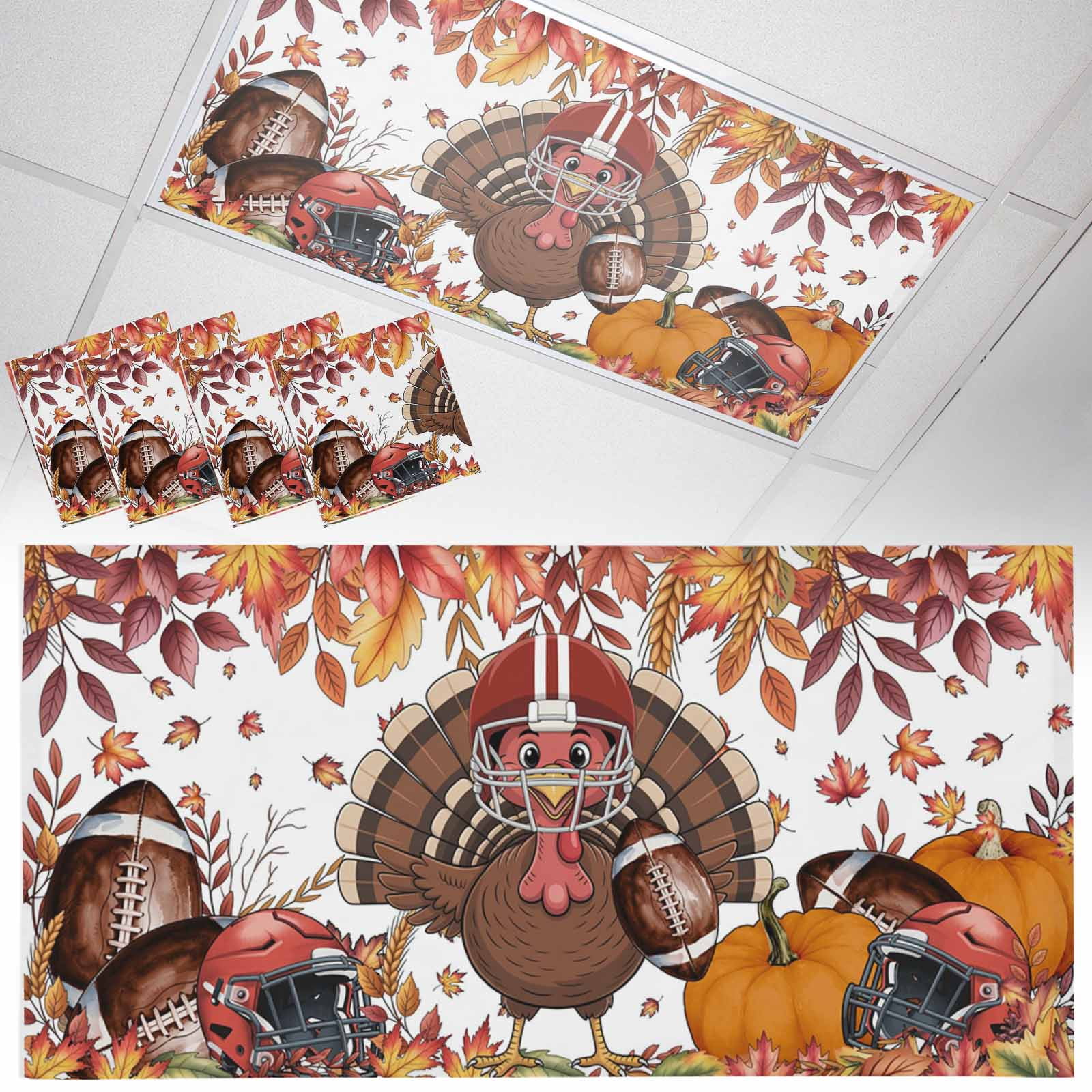 Fall Fluorescent Light Covers for Ceiling Lights Rugby Turkey Light ...