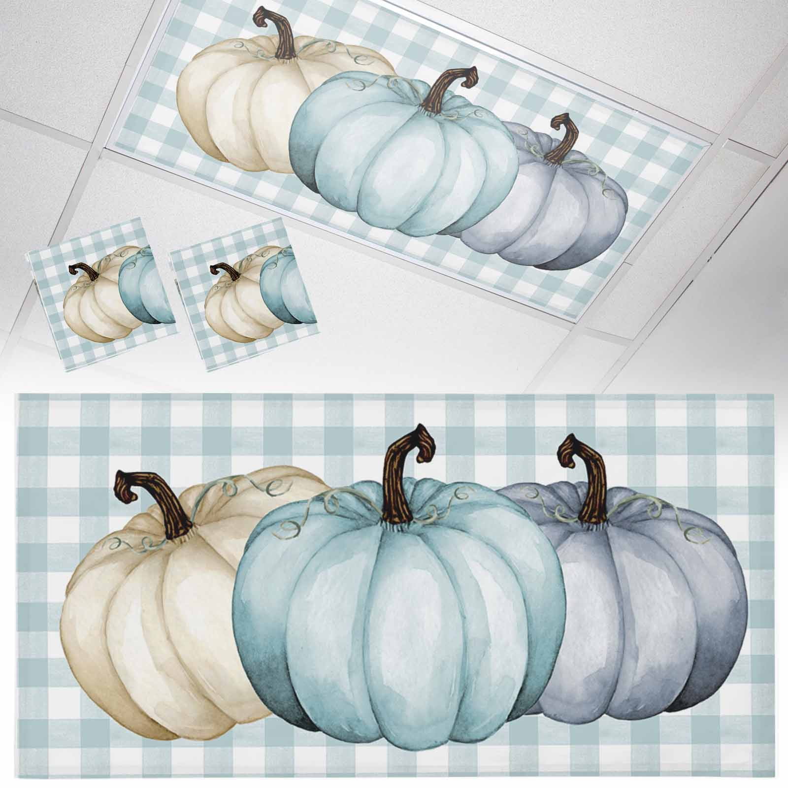 Fall Fluorescent Light Covers for Ceiling Lights Teal Blue White ...