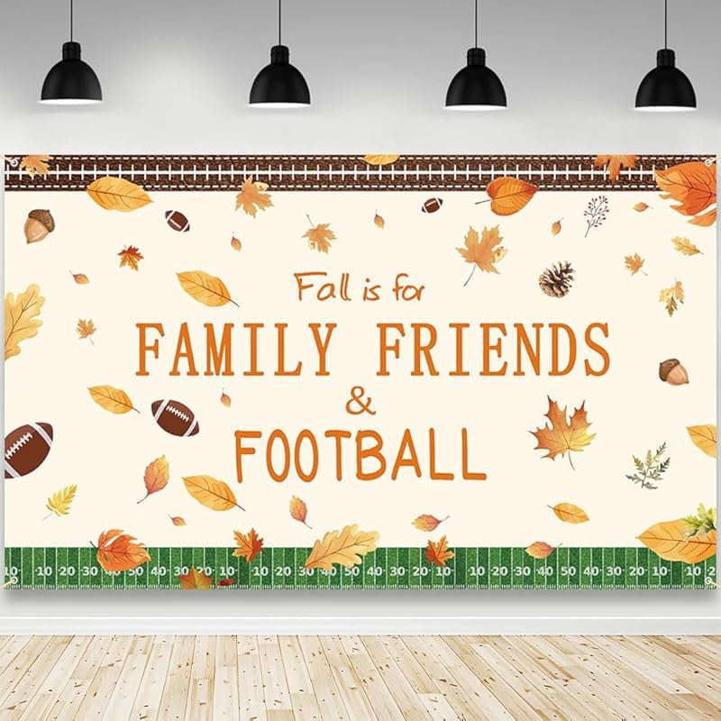 Fall Football Backdrop Kick Off Into Fall Photography Background Rugby ...