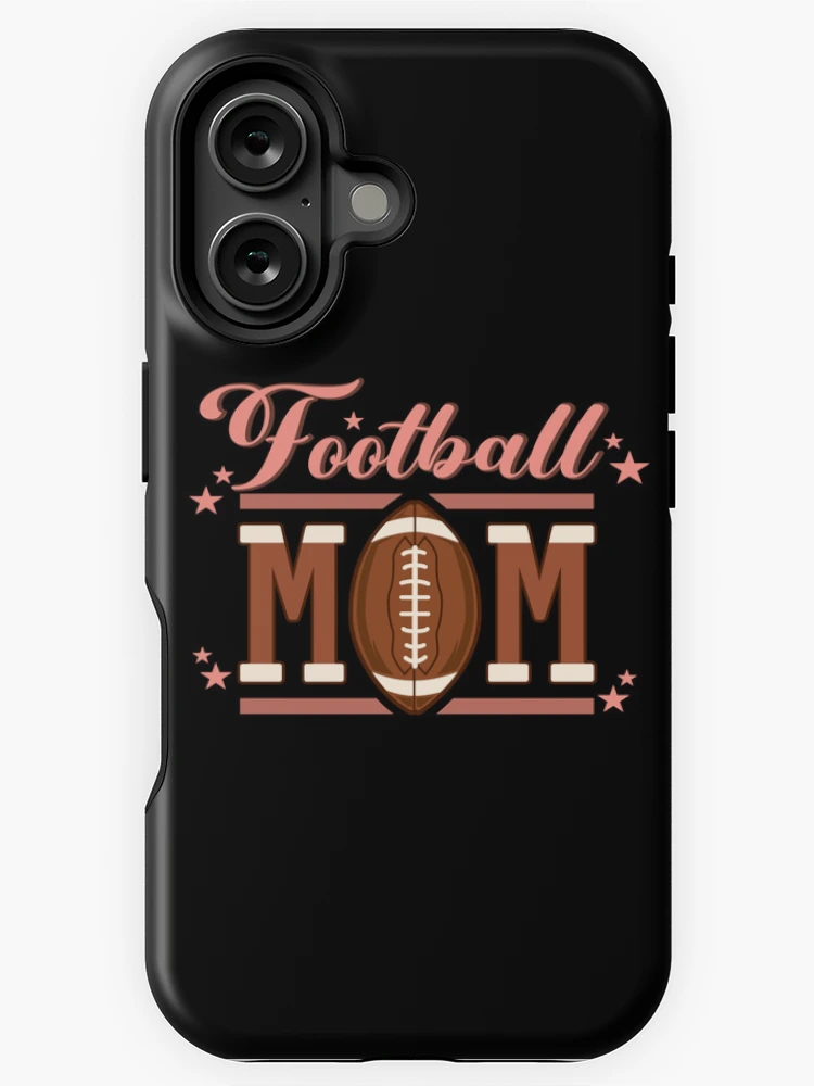 Fall Football Mom Cute Sports Cartoon Illustration iPhone Case with ...