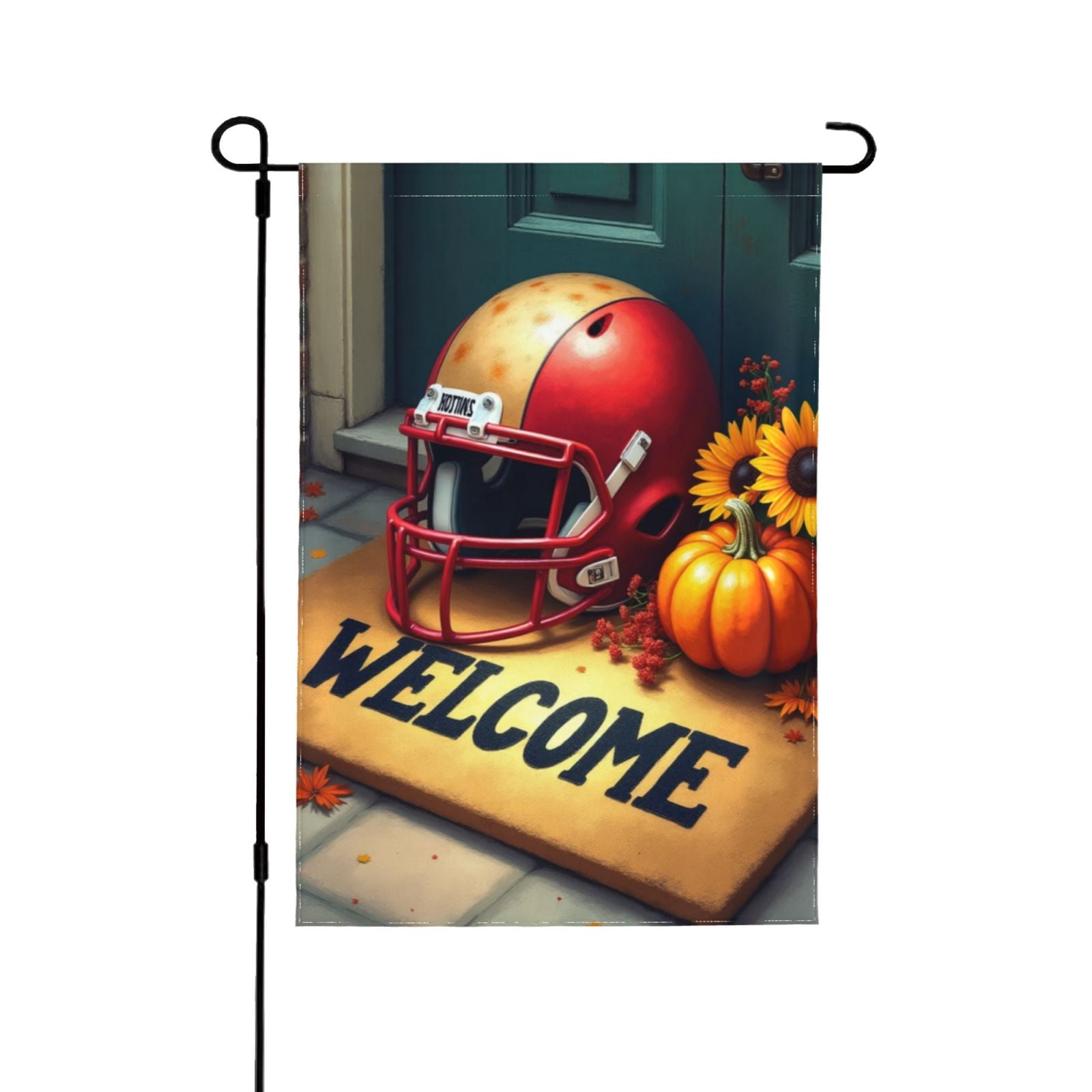 Fall Football Welcome Garden Flags 12.5x18 Inch Double Sided Pumpkin ...