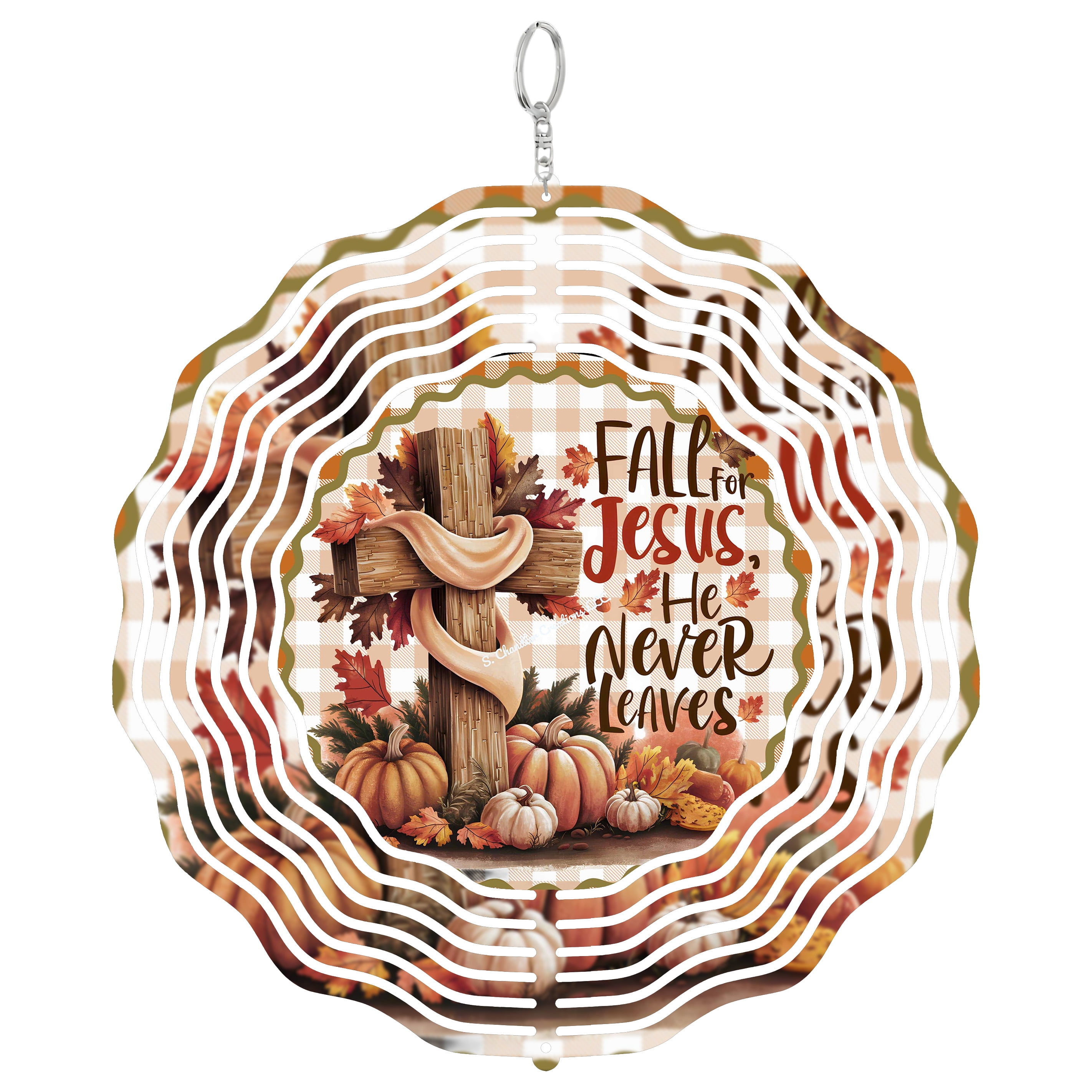 Fall For Jesus Pumpkins Sunflowers 3D Wind Spinner, Christian Kinetic ...