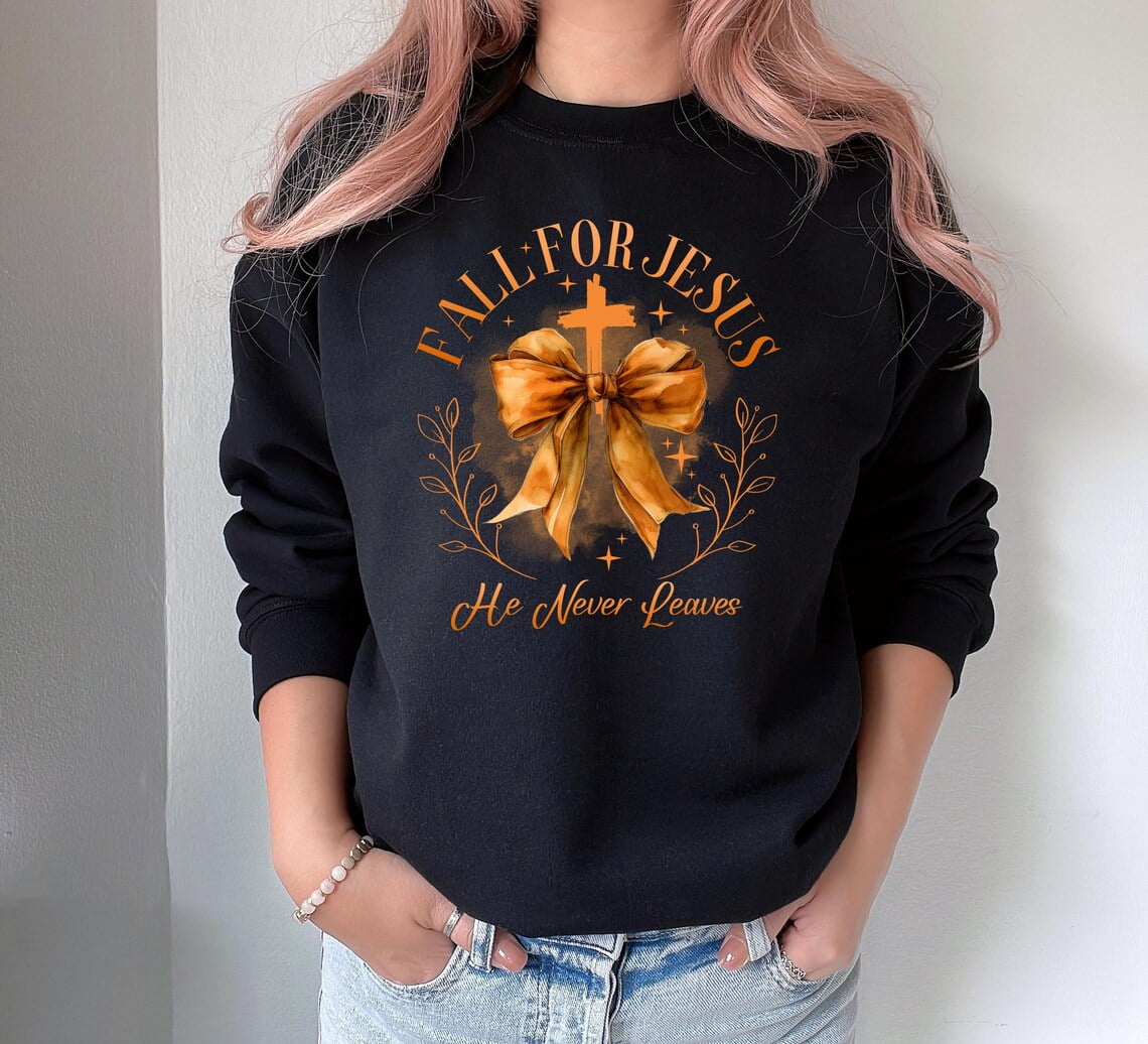 Fall For Jesus Sweatshirt, For Christian, Coquette Thankful Sweatshirts ...