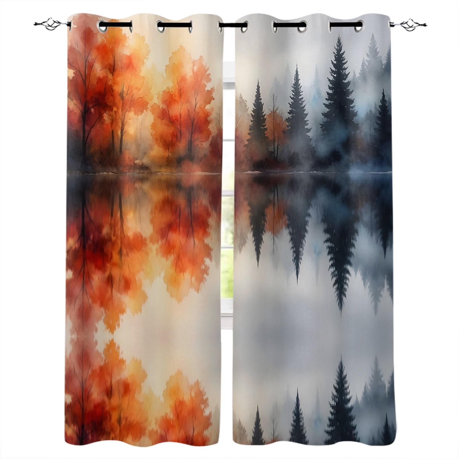 Fall Forest Blackout Curtains for Bedroom/Living Room, Thermal ...