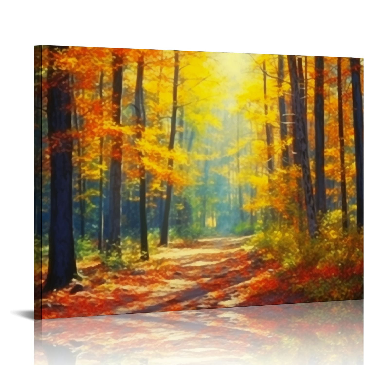 Fall Forest Canvas Wall Art Autumn Tree Scenery Wall Decor Nature ...