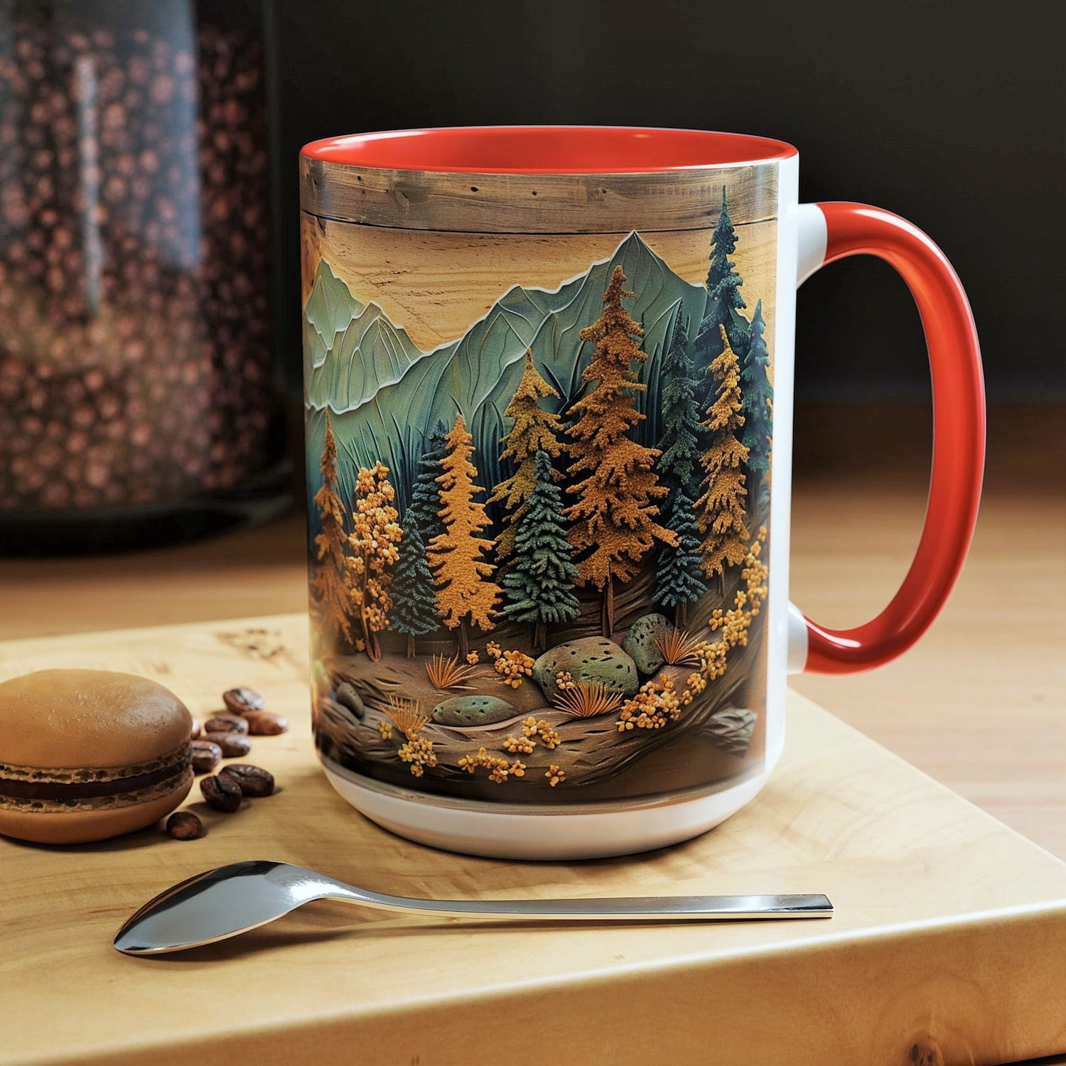 Fall Forest Ceramic Mug: Nature Lover Coffee Cup - Walmart.com