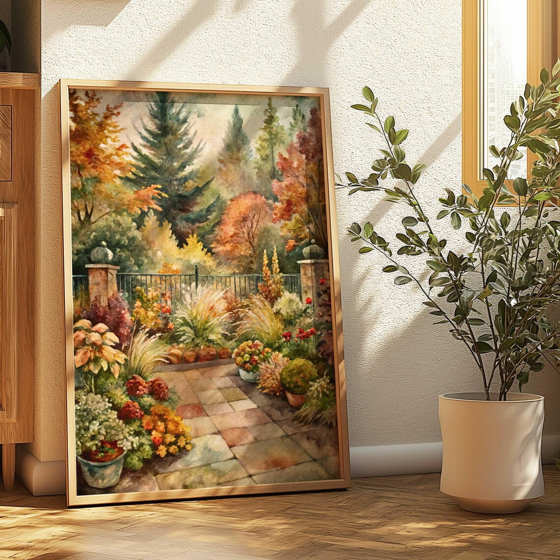 Fall Garden Art Cozy Fall Wall Art Cute Autumn Decor Warm Tone ...