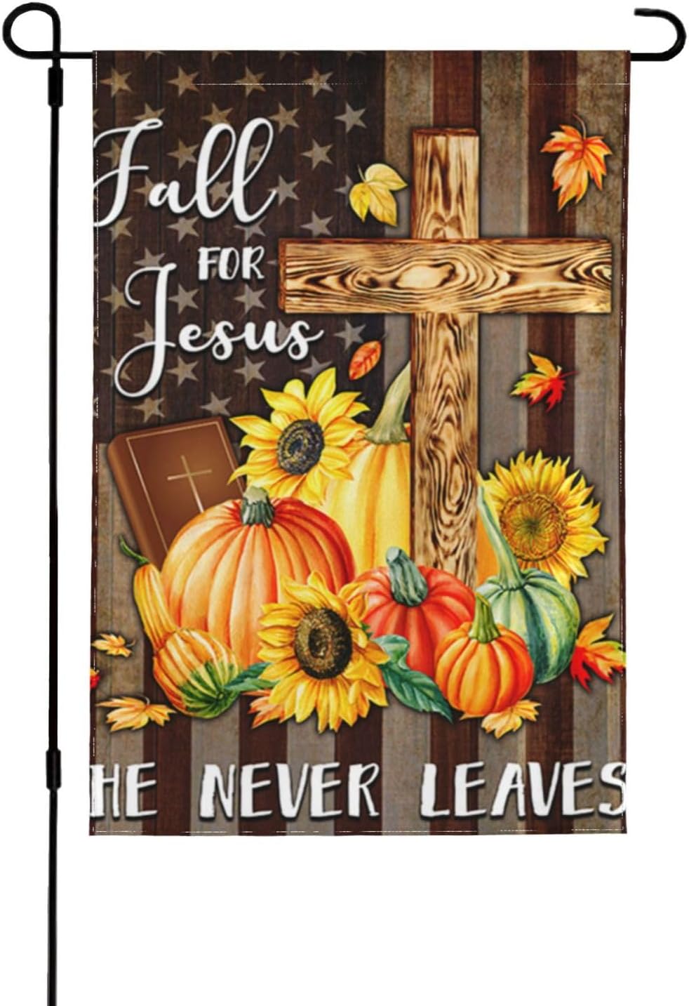 Fall Garden Flag For Outside Double Sided，Jesus Flag Fall For Jesus He ...