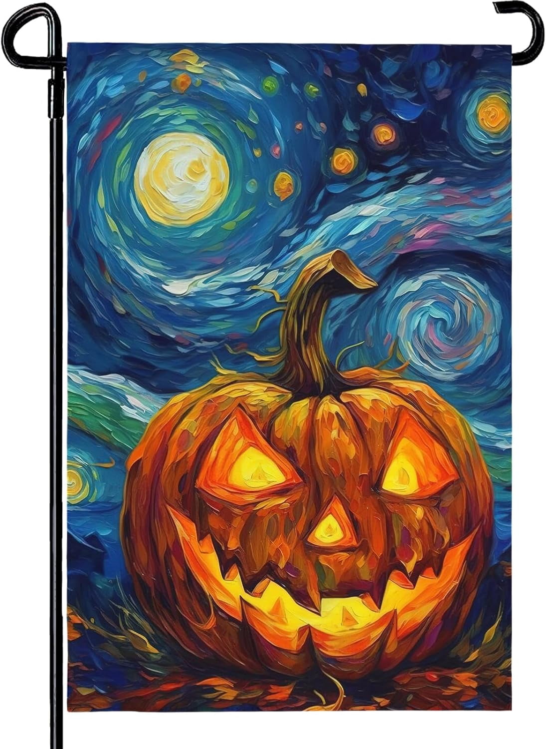 Fall Garden Flag Pumpkin Maple Leaf Yard Flags Van Gogh Garden Flags ...