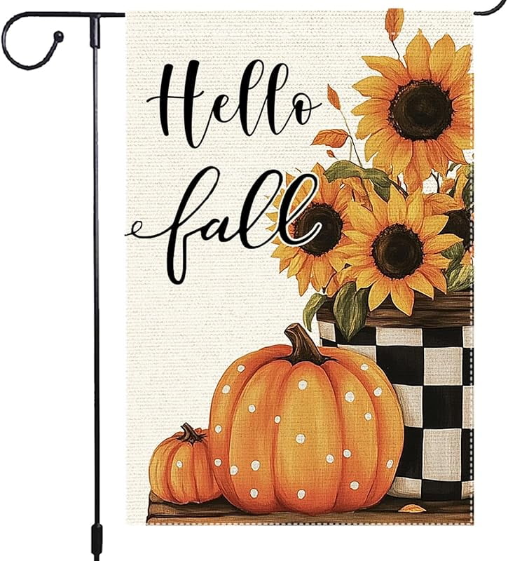 Fall Garden Flag Welcome Thanksgiving Harvest Pumpkin Garden Flags ...
