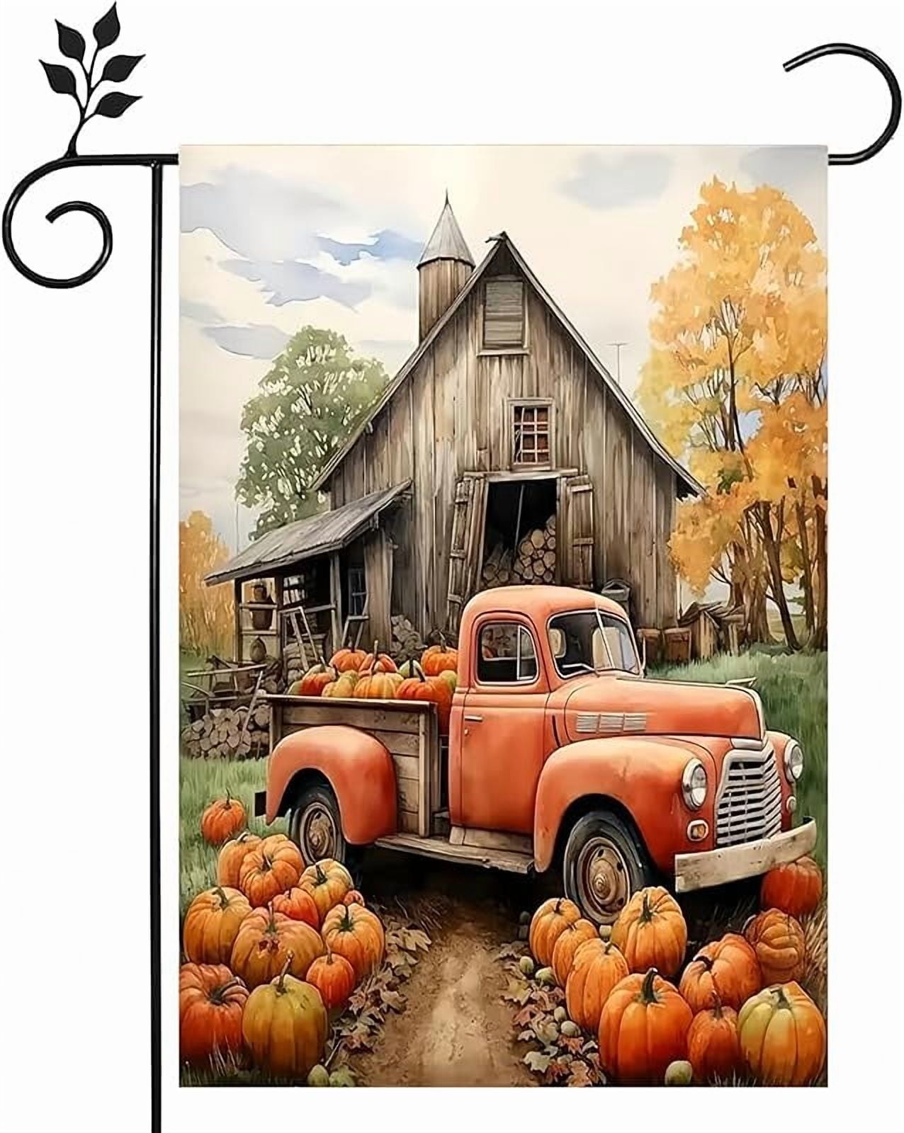 Fall Garden Flags 12x18 Double Sided, Halloween Pumpkin Yard Flags for ...