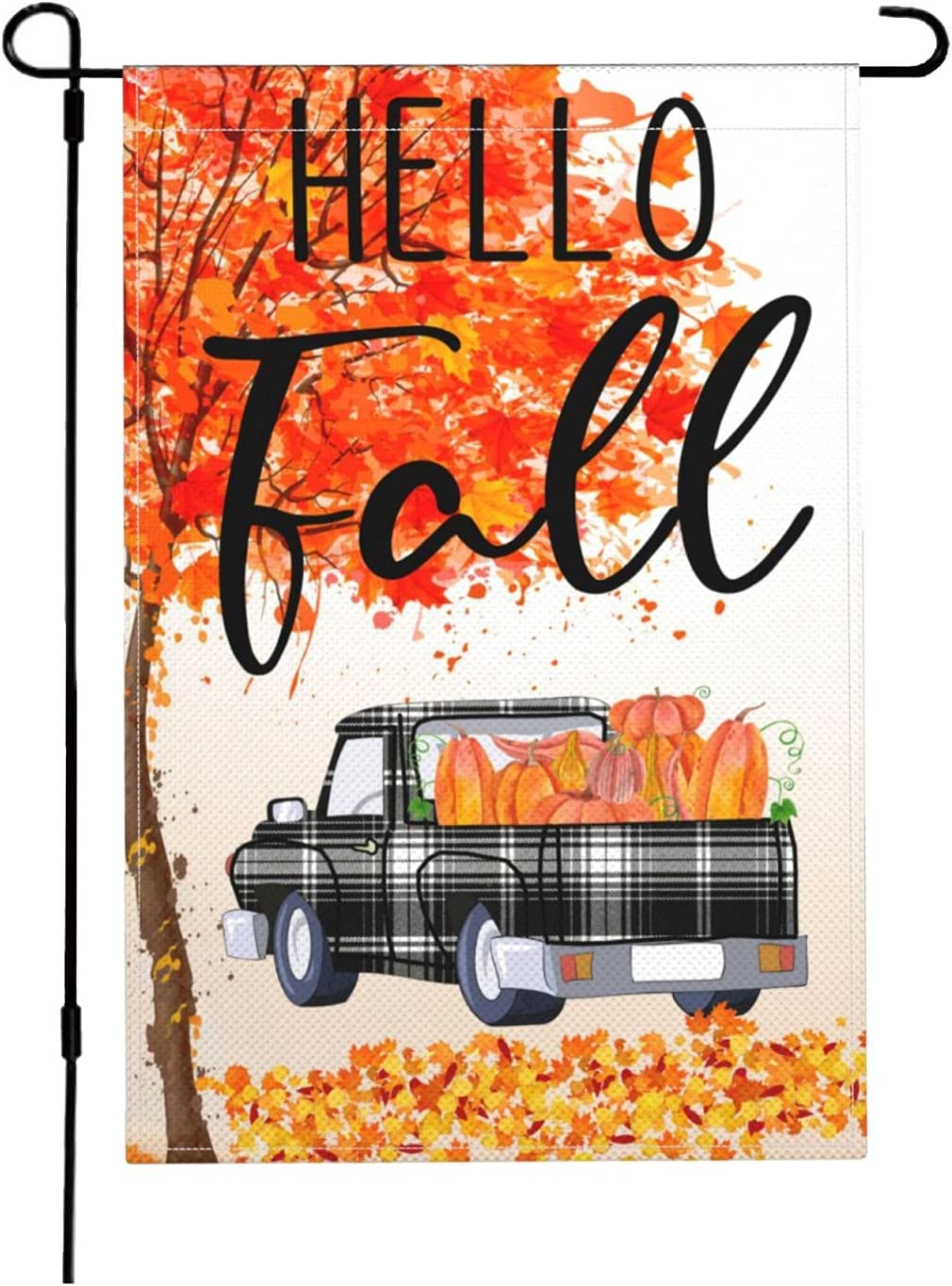 Fall Garden Flags Double Sided Pumpkin Maple Leaves Car Welcome Yard ...