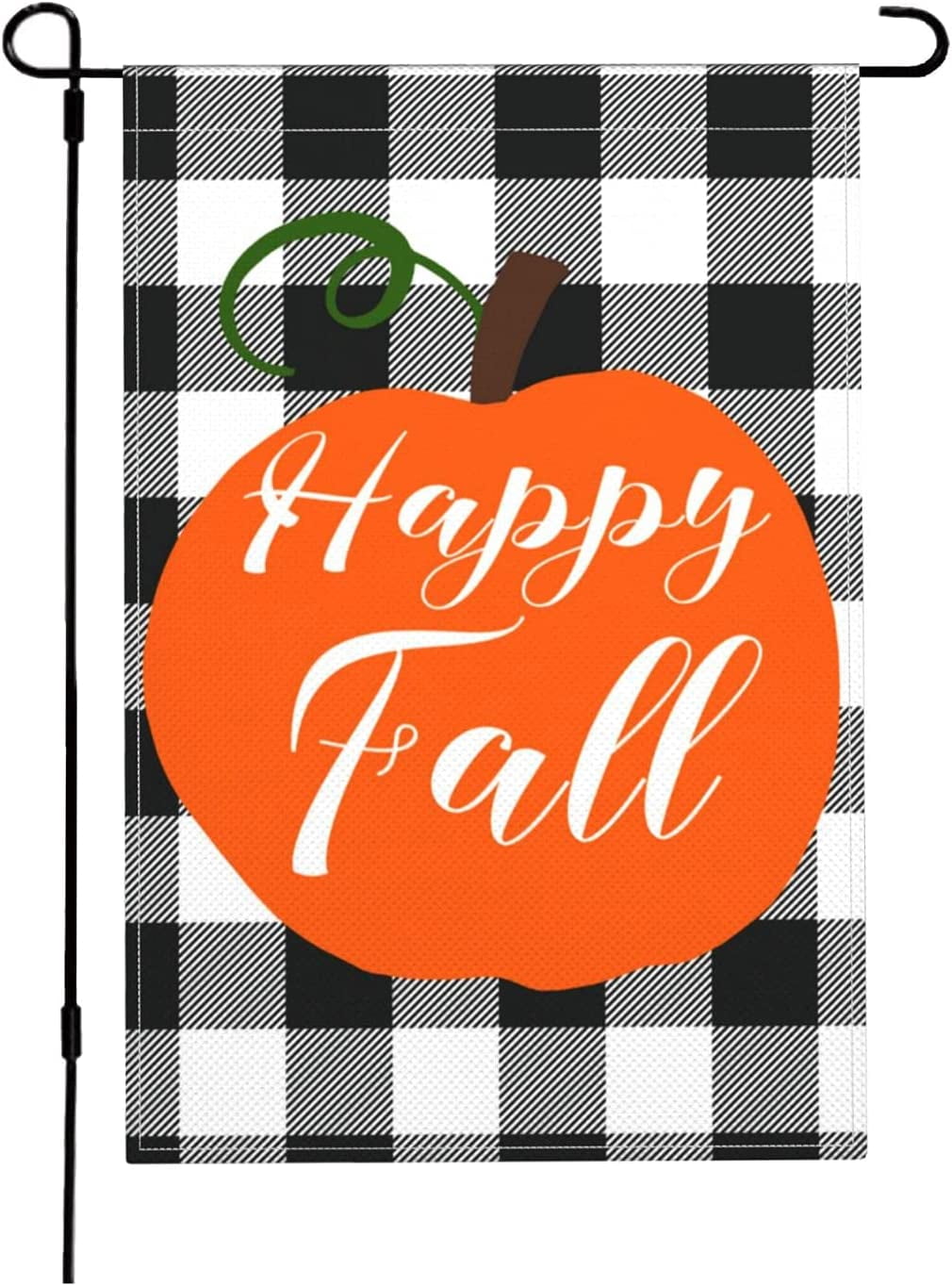 Fall Garden Flags Double Sided Pumpkin Plaid Welcome Yard Flag Fall ...