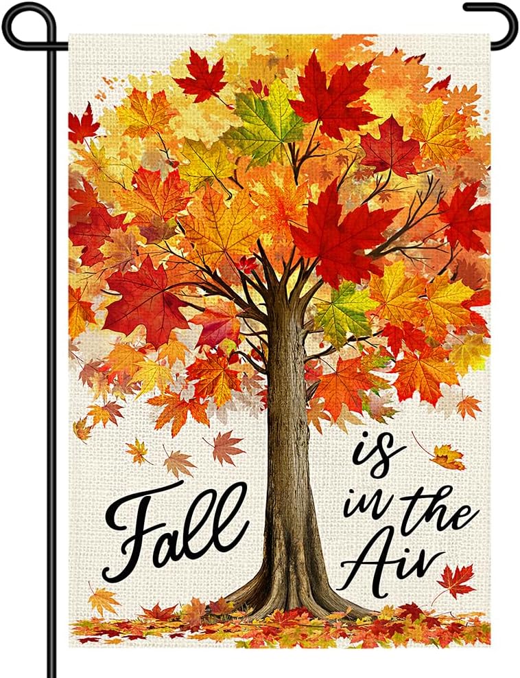 Fall Garden Flags for Outside Double Sided Burlap, Autumn Maple Leaf ...