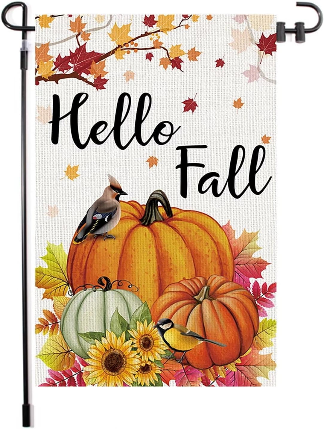 Fall Garden Flags for Outside, Small Outdoor Yard Flag, Double Sided ...