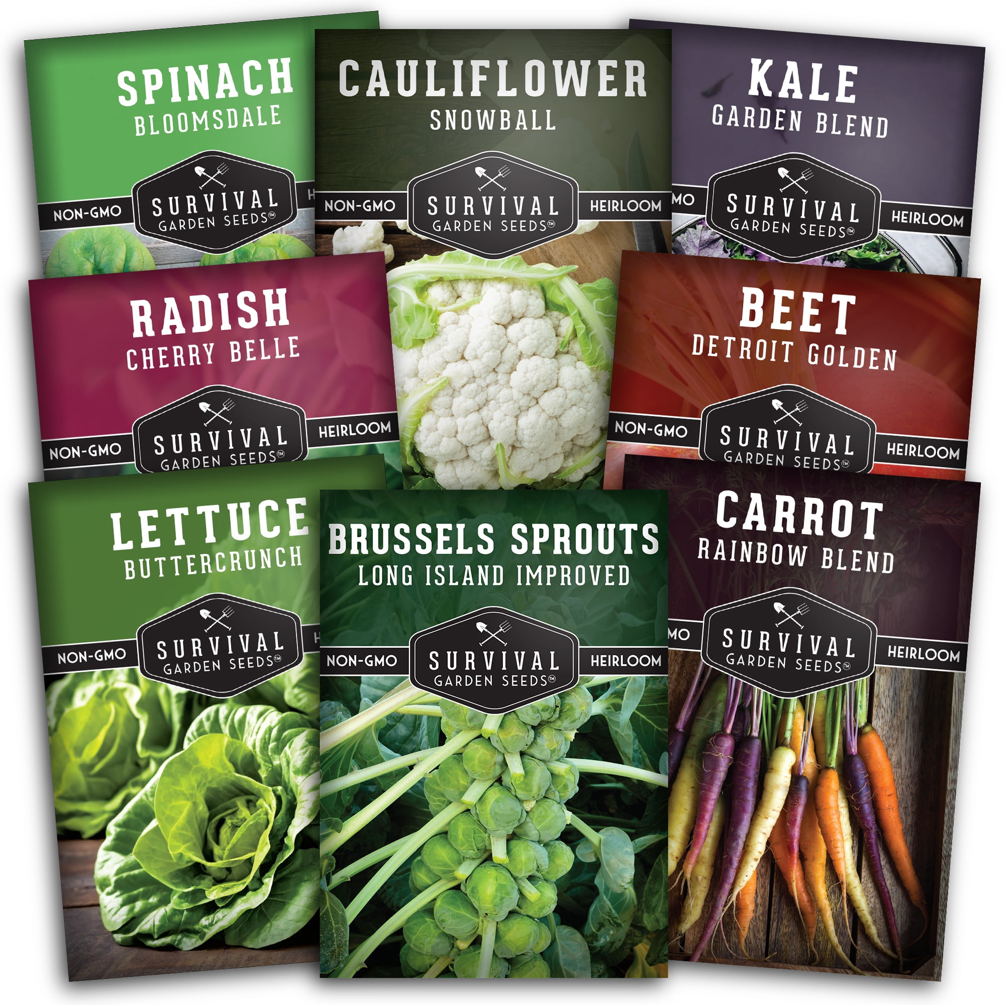 Fall Garden Seed Collection Planting Packets - Cool-Weather Vegetables ...