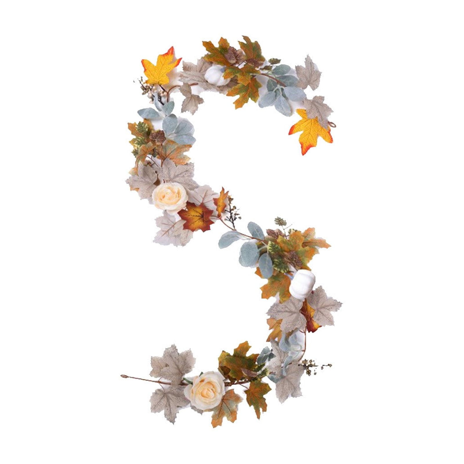 Fall Garland, 6ft Pumpkin Garlands, Fall Leaves Garland for Table ...