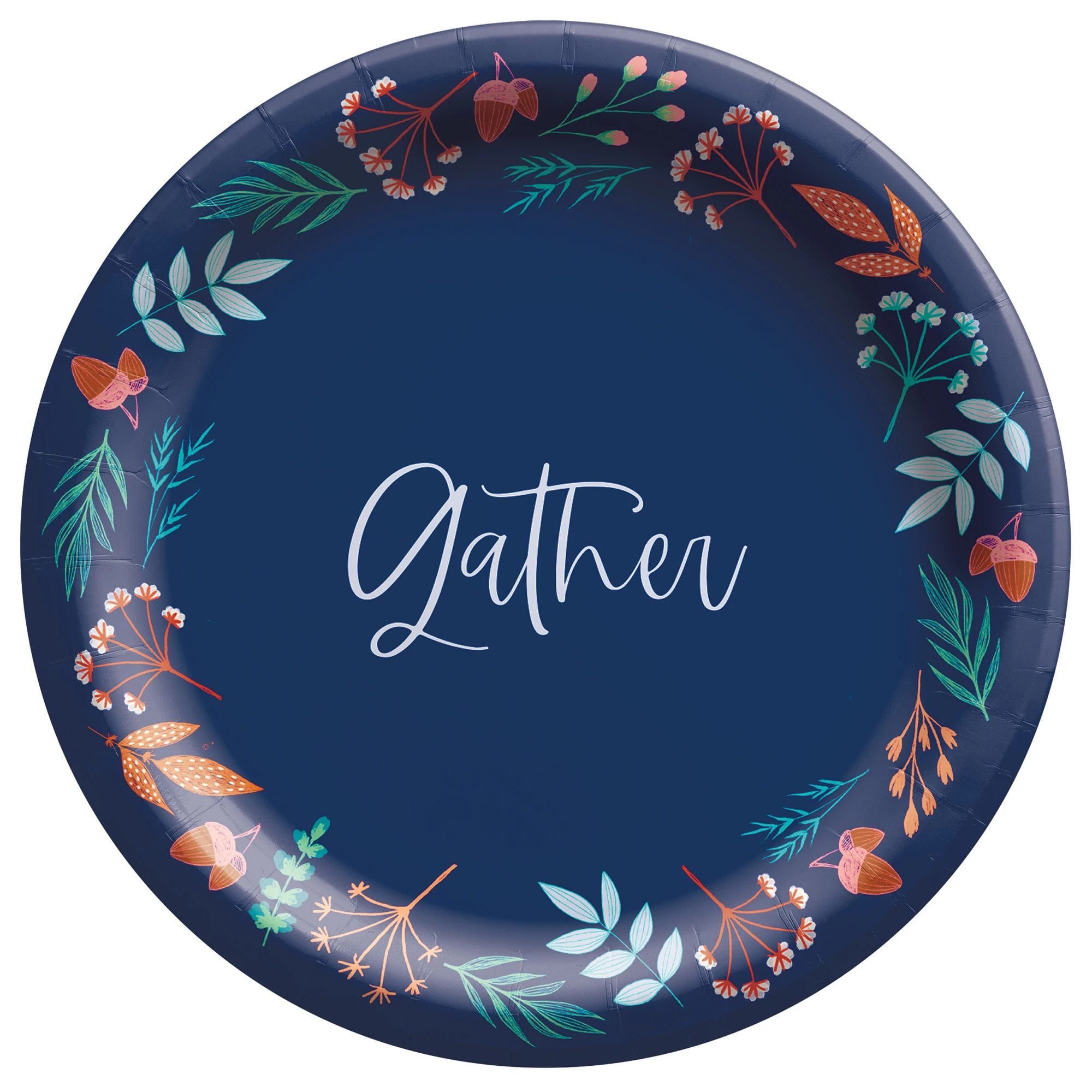 Amscan Fall Autumn 'Gather' Extra Large Paper Plates (20ct) - Walmart.com