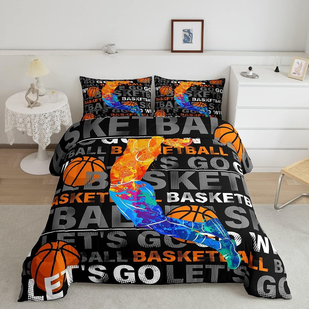 Fall Gnome Pumpkins Comforter Set Scandinavian Gnome Bedding Set Twin ...