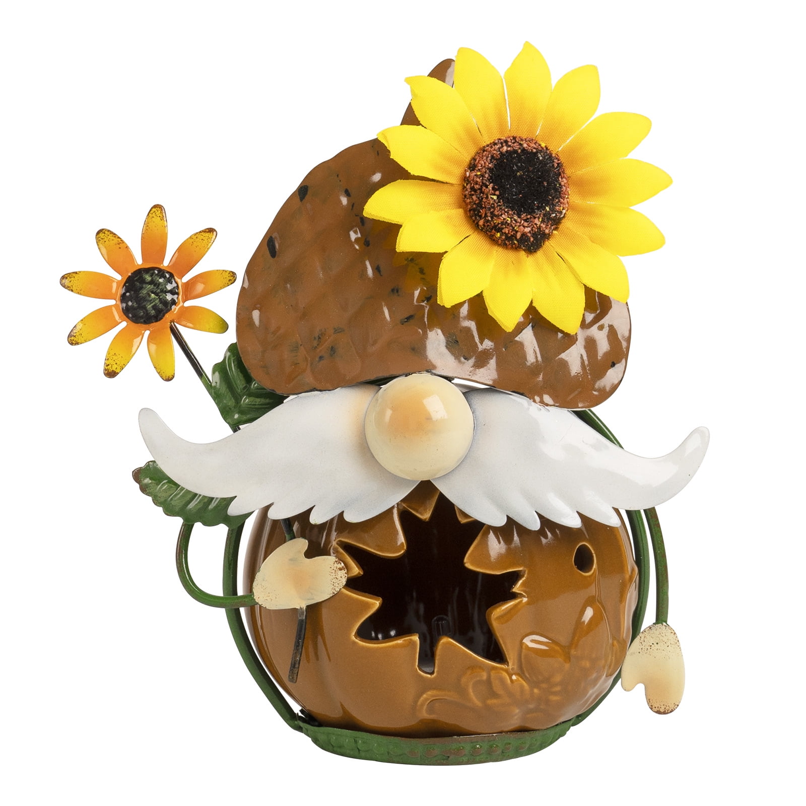 Fall Gnomes Decorations for Home, 6.7x6.2 Inchs Metal Ceramics Light Up ...