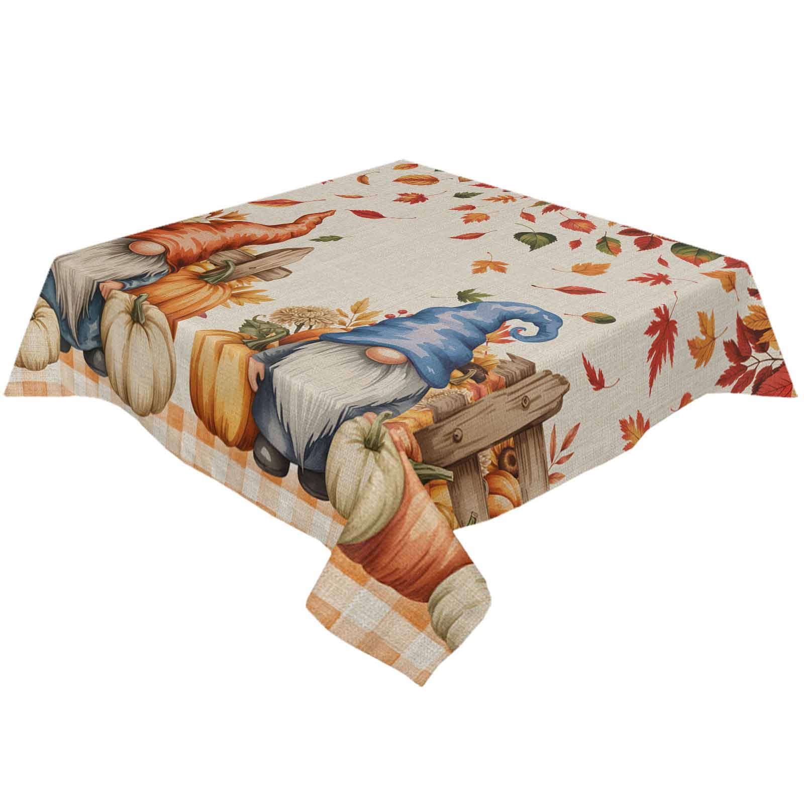 Fall Gnomes Square Tablecloth Waterproof & Stainproof Tablecloths ...