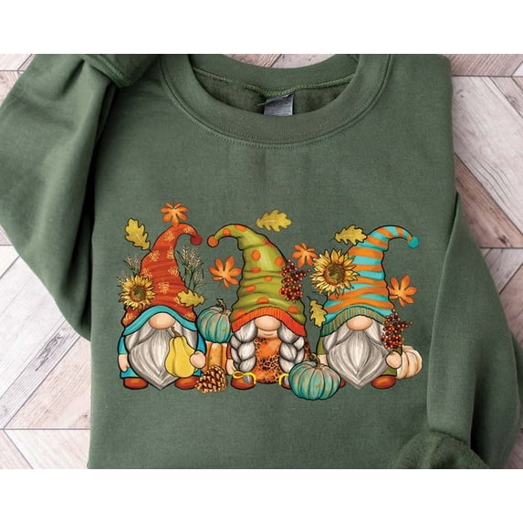 Fall Gnomes Sweatshirt, Cute Fall Sweatshirt, Thanksgiving Sweater ...