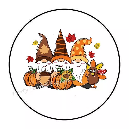 Fall Gnomes Turkey Thanksgiving Sticker Party Favors Sticker Envelope ...