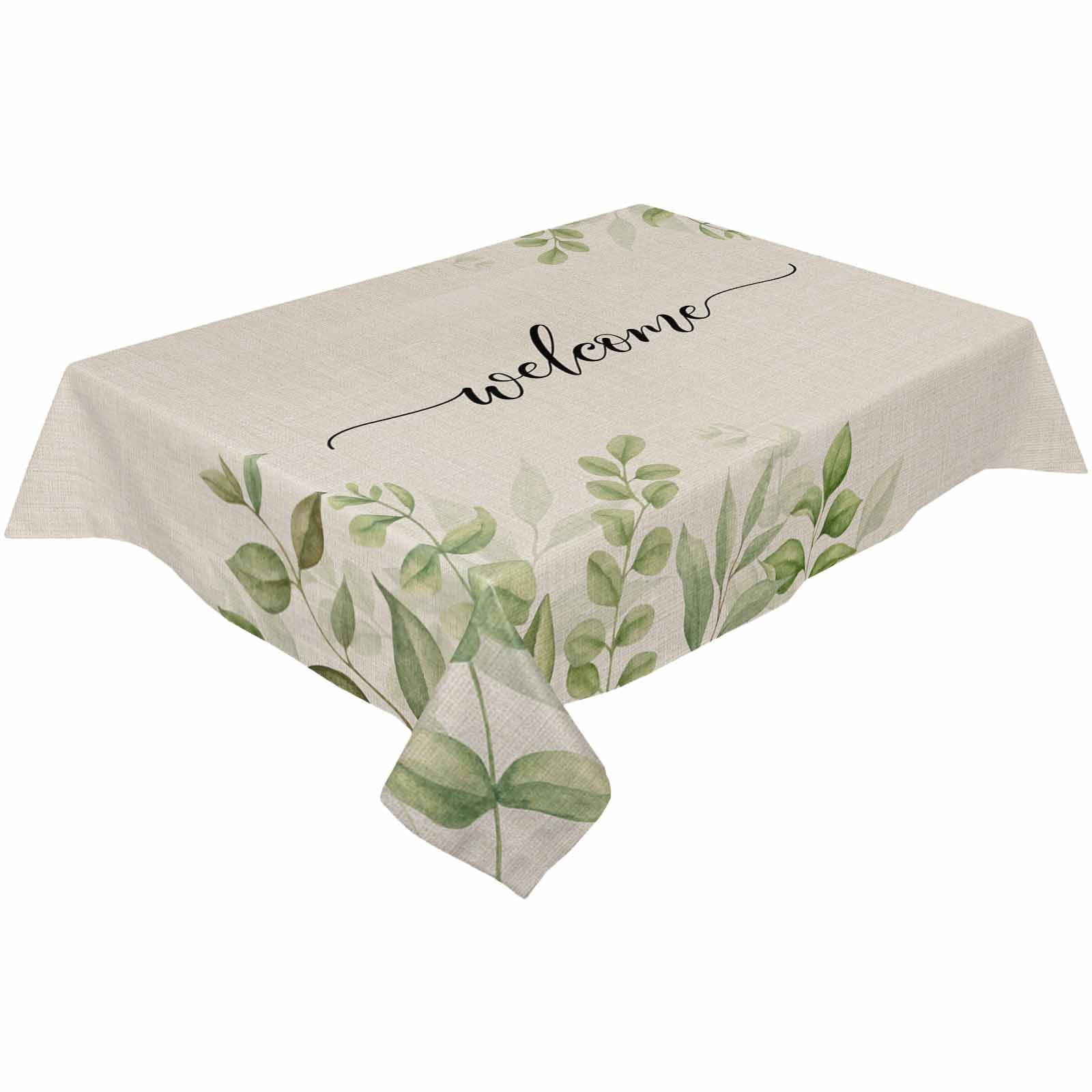 Fall Green Eucalyptus Rectangle Tablecloths 60x90,Vintage Rural Plant ...