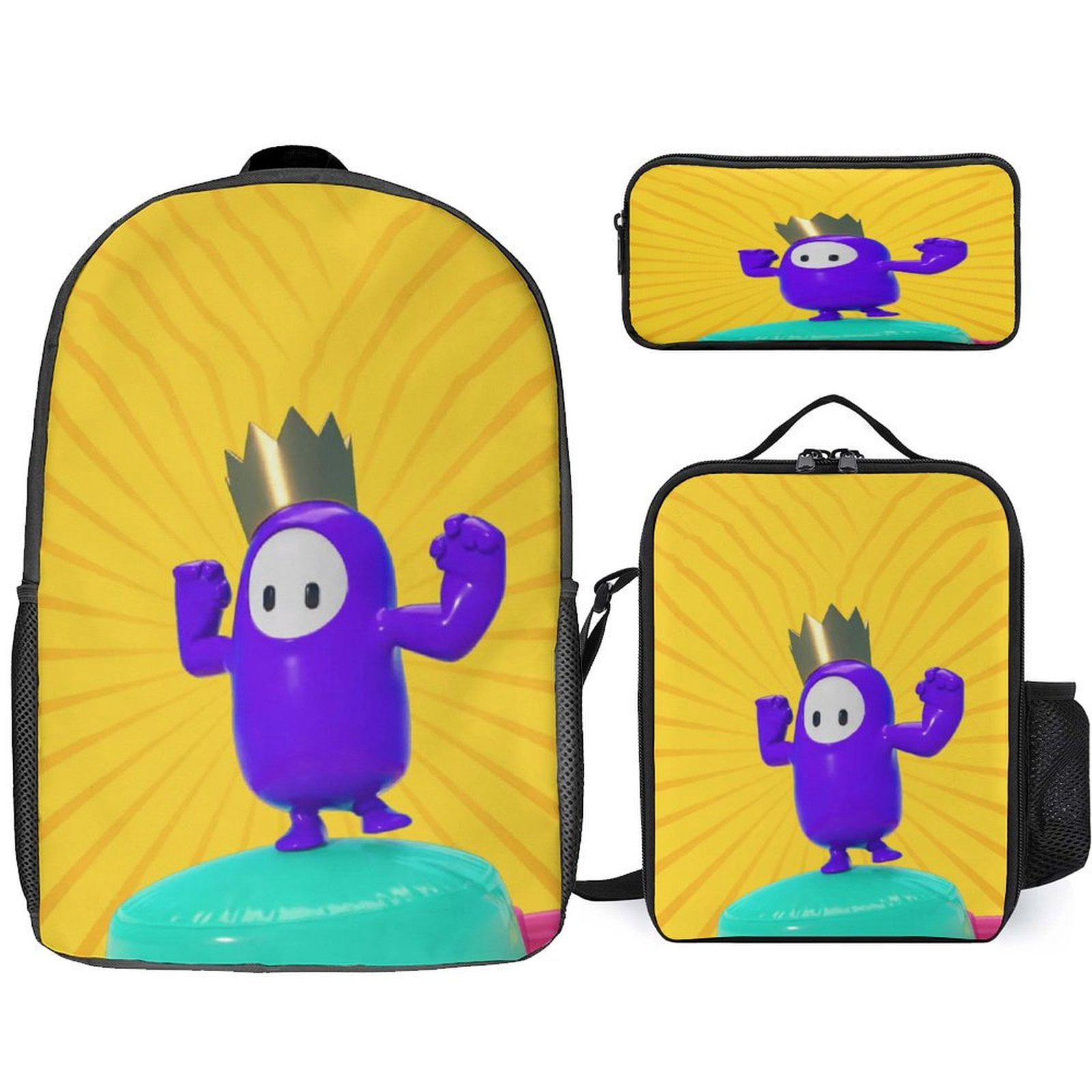 Fall Guy Backpack for 3 Piece Backpack Set with Lunch Box & Pencil Case ...