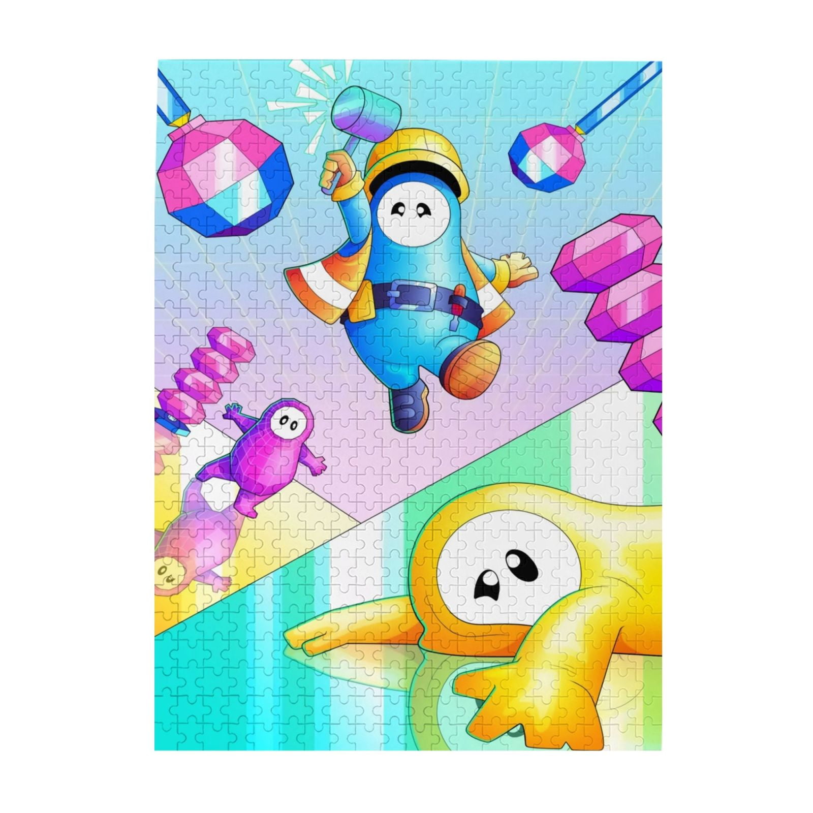 Fall Guys Jigsaw Puzzle 500 Piece Colorful Puzzle Toy Home Decor Funny ...